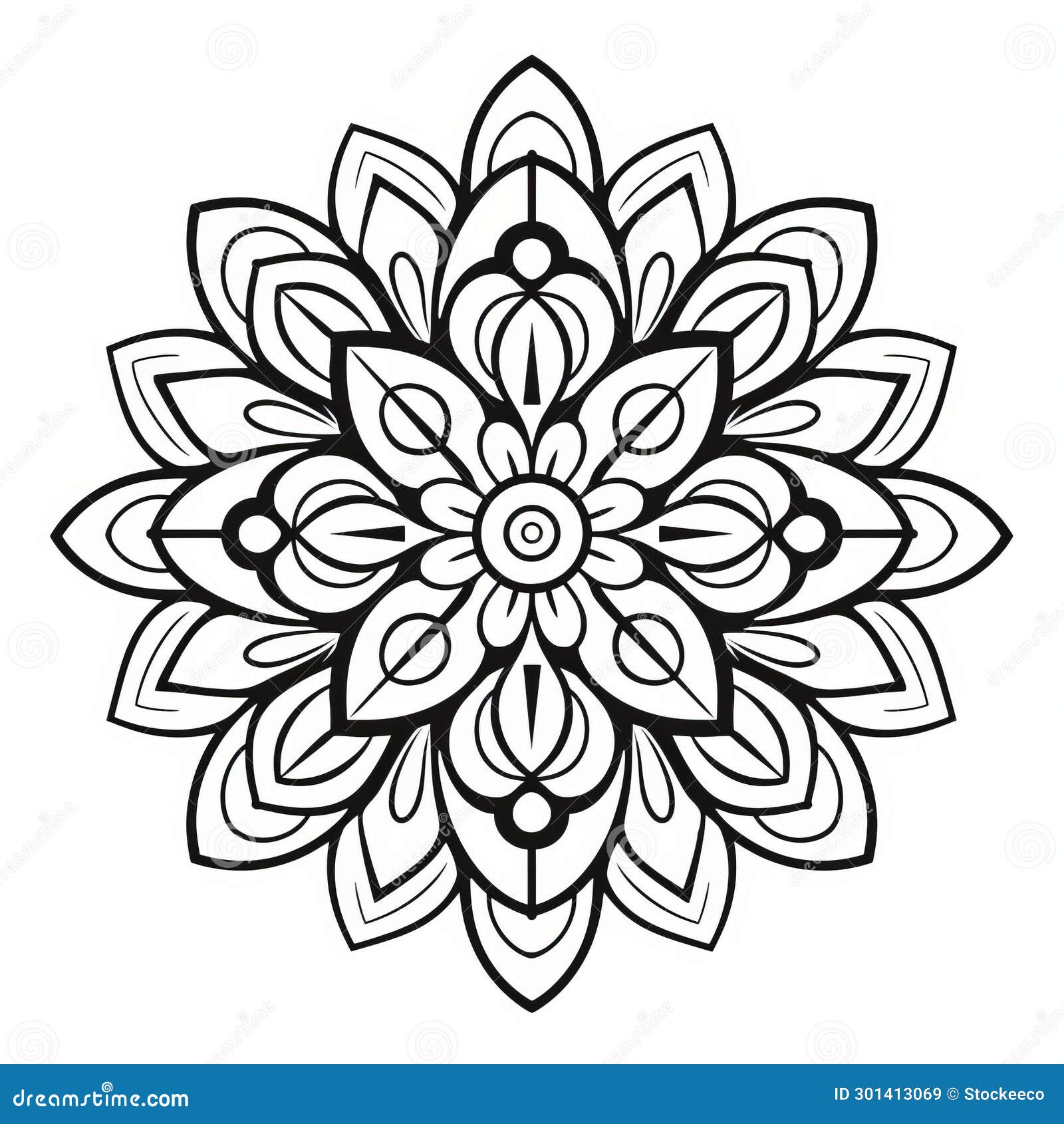 Nature-inspired Mandala Designs with Bold Outlines and Symbolic ...