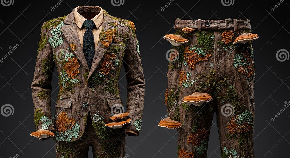 Nature-inspired Suit with Forest Elements and Organic Textures Stock ...