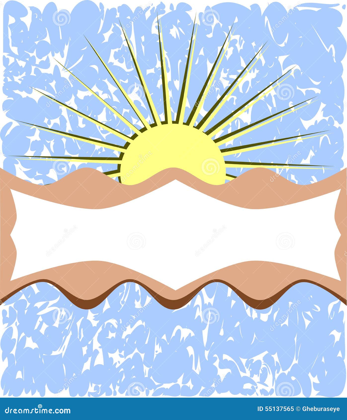 Nature Label on a Abstract Background with Sun Stock Vector ...