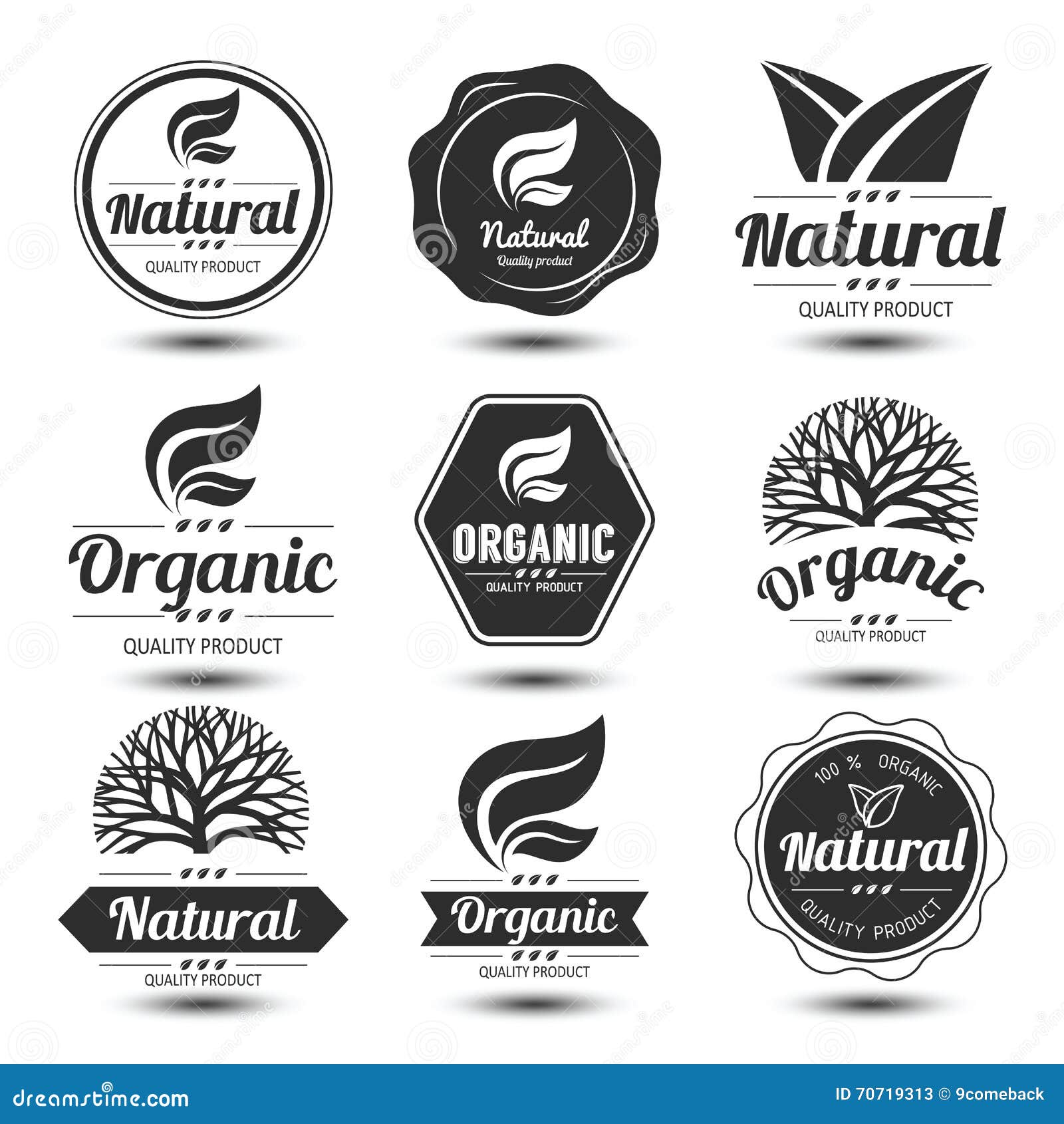 Nature label stock vector. Illustration of leaf, green - 70719313
