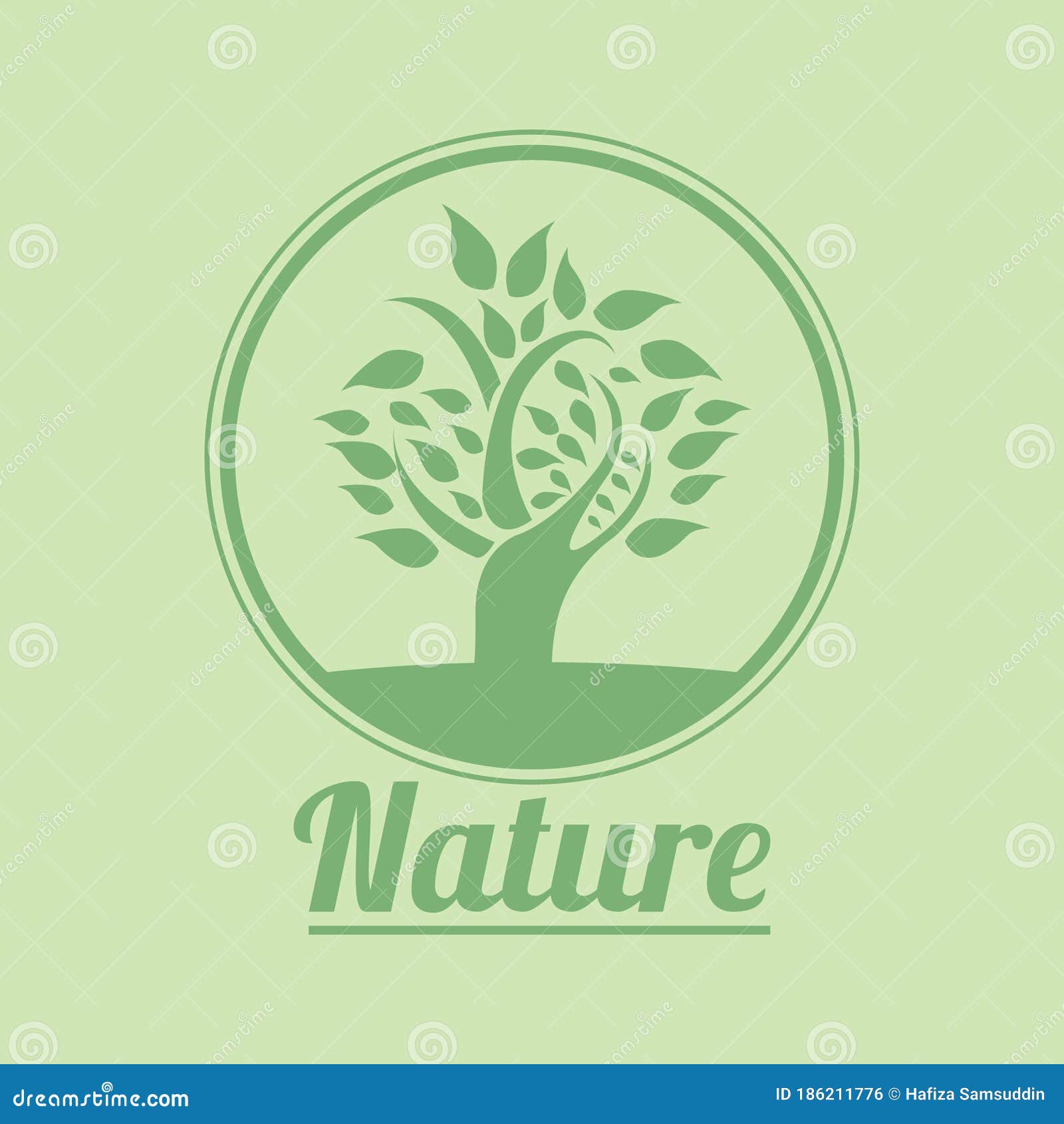 Nature Label. Vector Illustration Decorative Design Stock Vector ...
