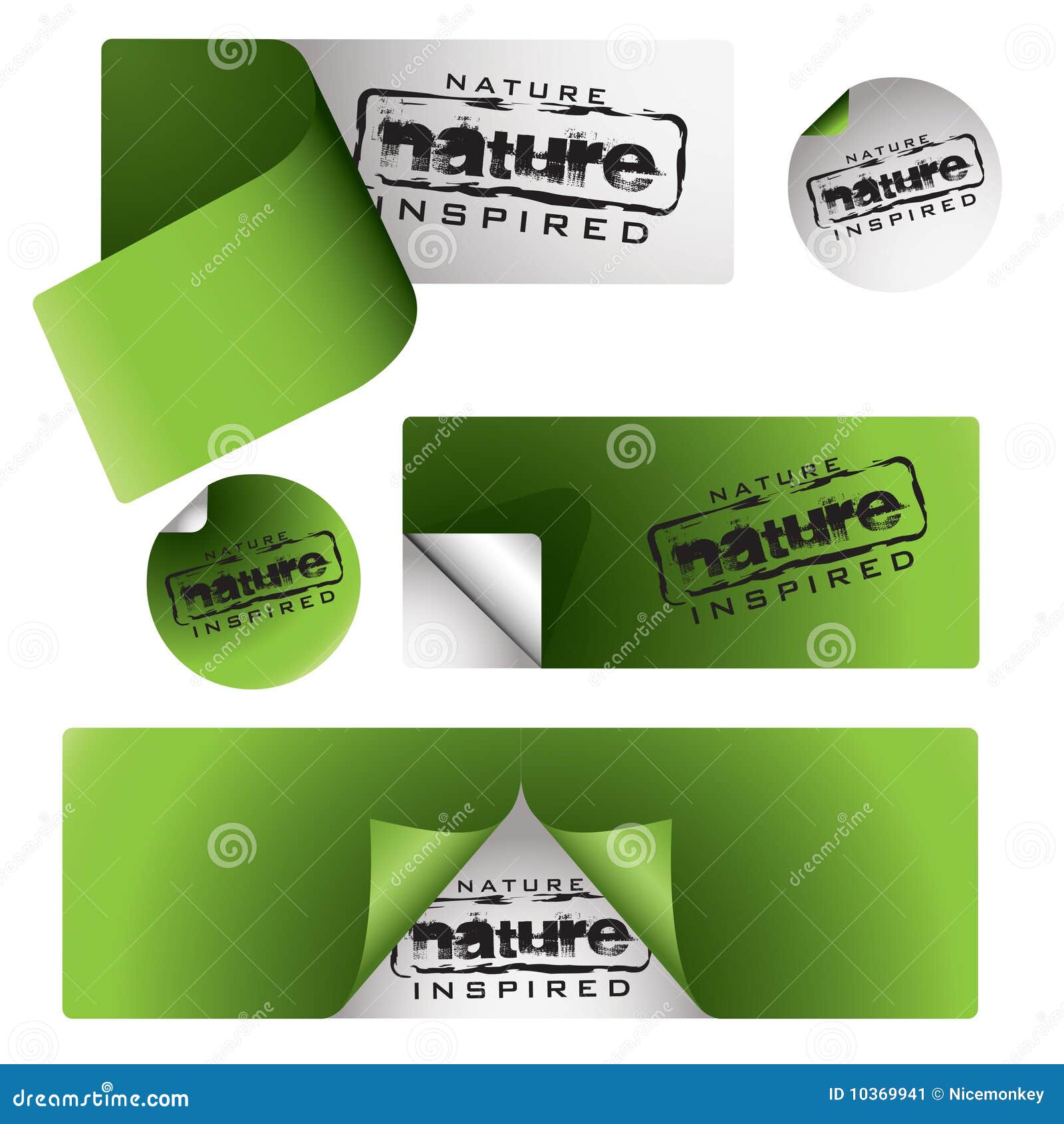 Nature labels stock vector. Illustration of paper, circle - 10369941