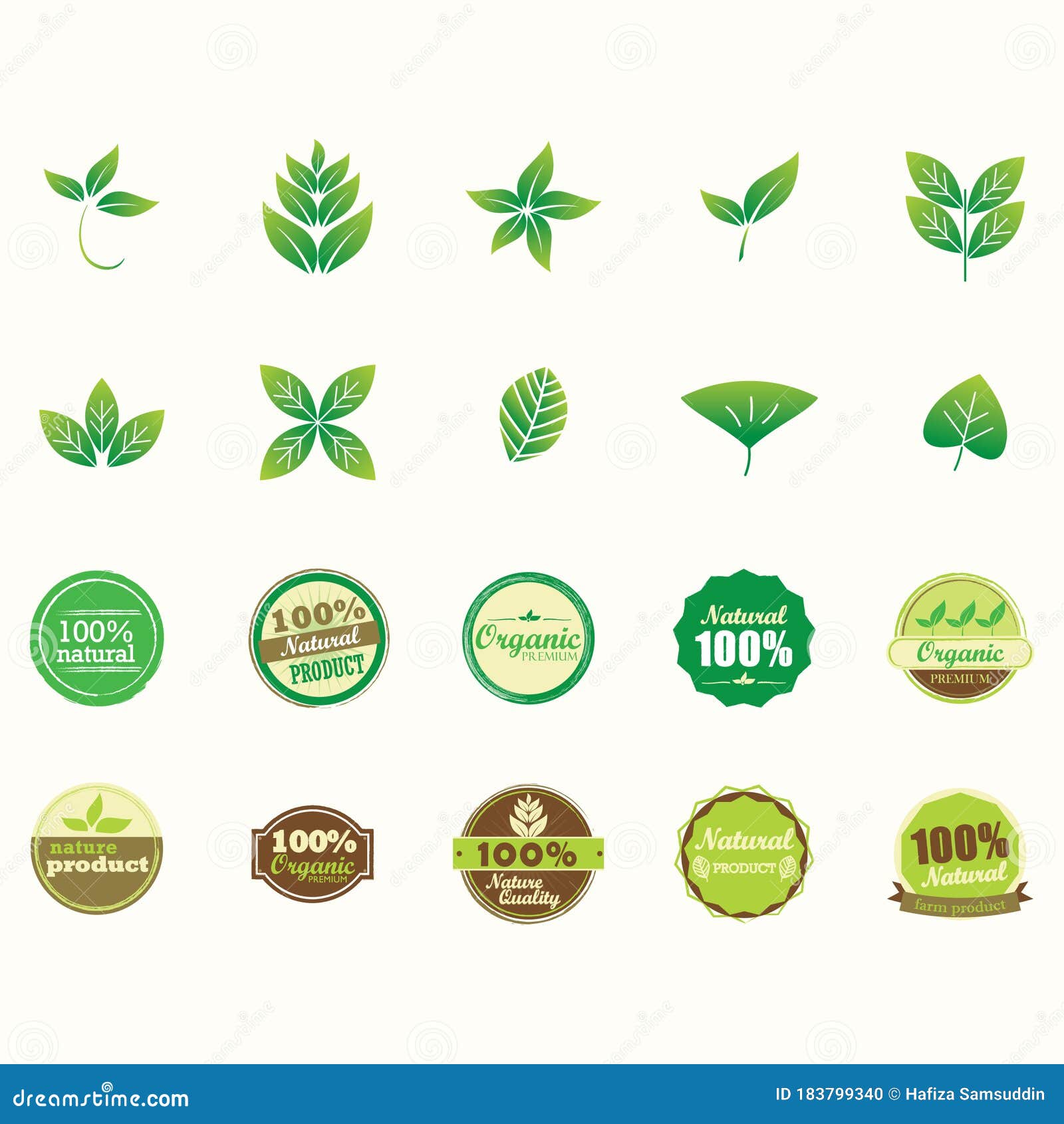 Nature Labels Collection. Vector Illustration Decorative Background ...