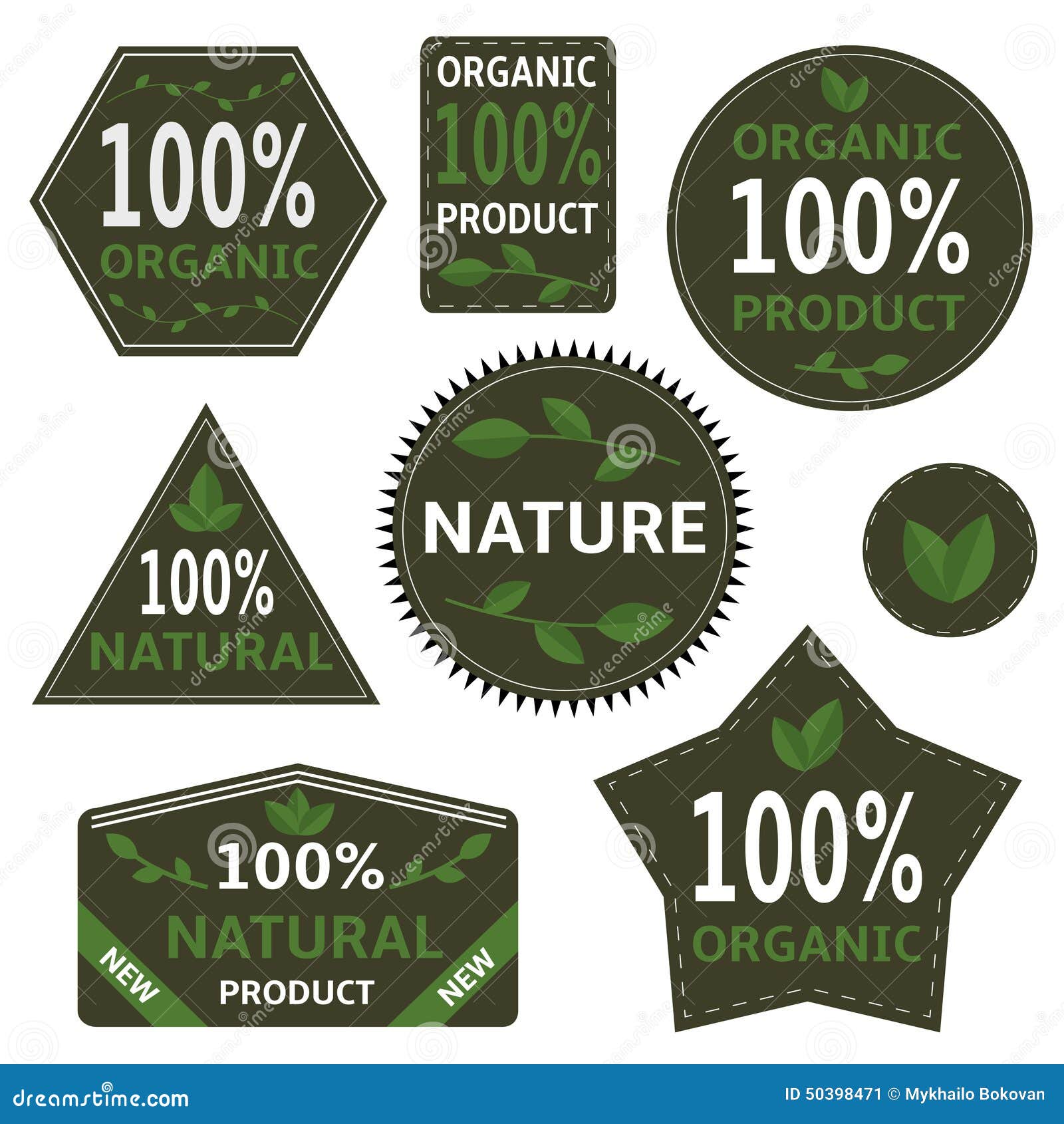 Nature labels stock vector. Illustration of product, plant - 50398471