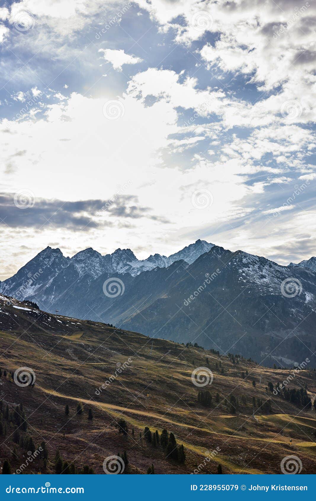 Nature Landscape of Beautiful Large Tall Mountains Stock Image - Image ...