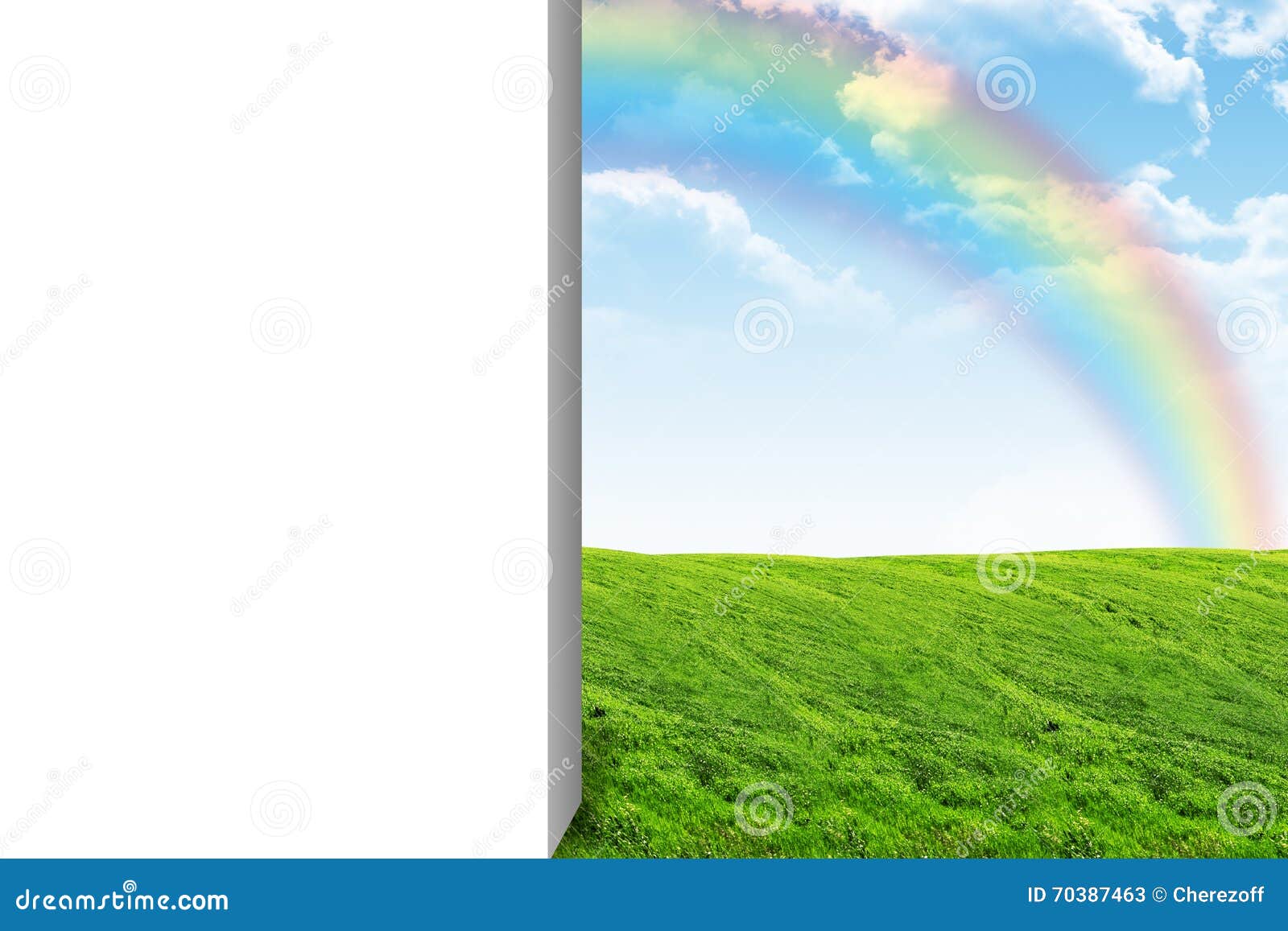Nature Landscape with Blank White Half Stock Image - Image of blank ...