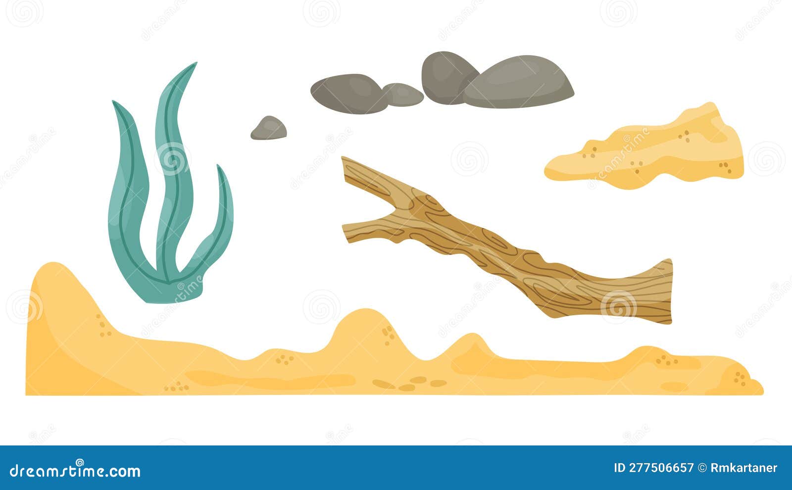 Nature Landscape Elements. Vector Cartoon Set Stock Vector ...