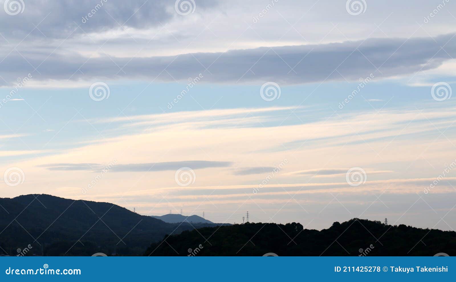 Gradation of Evening Clouds and Sky Stock Photo - Image of blue, light ...