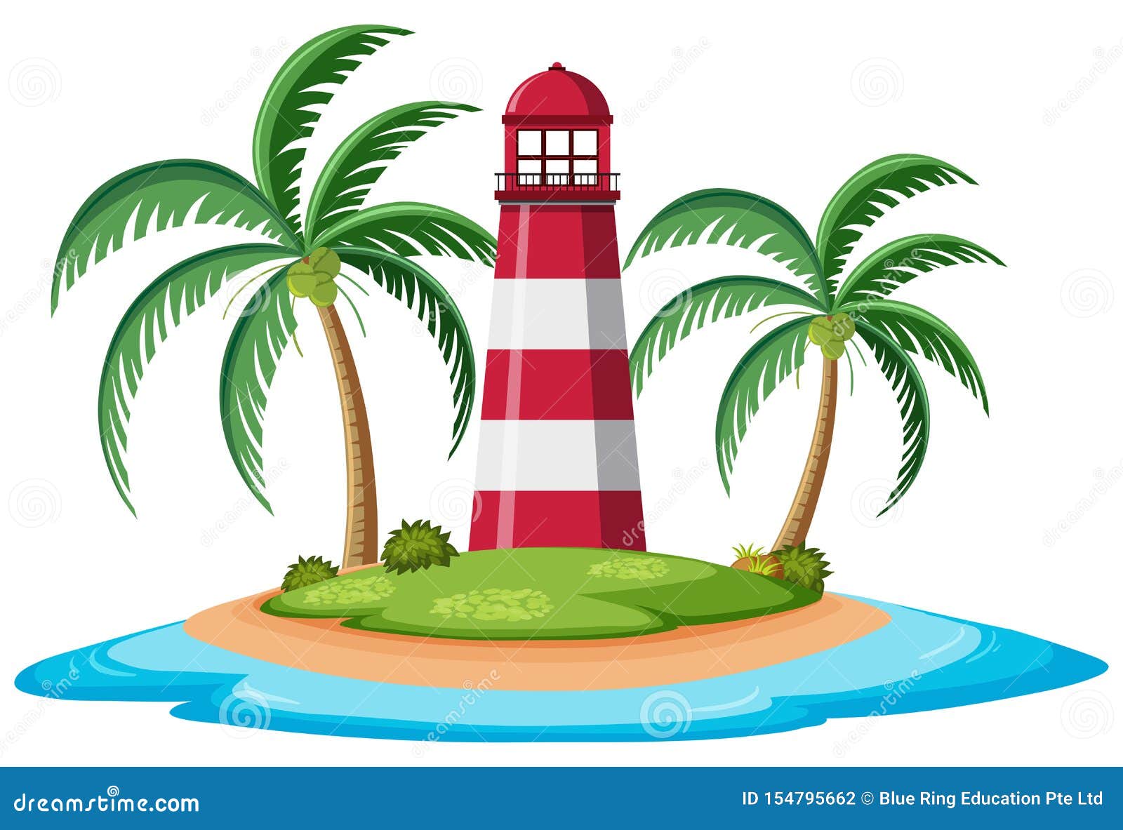 Cute Lighthouse Clipart Image
