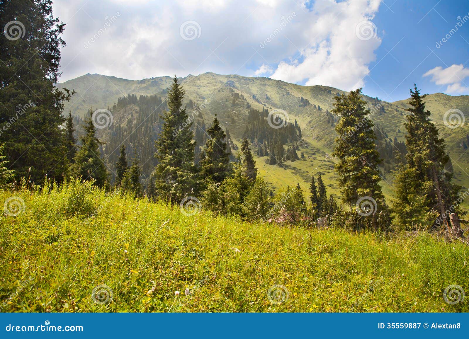 Nature Landscape Mountains Central Asia Stock Image - Image of cloud ...