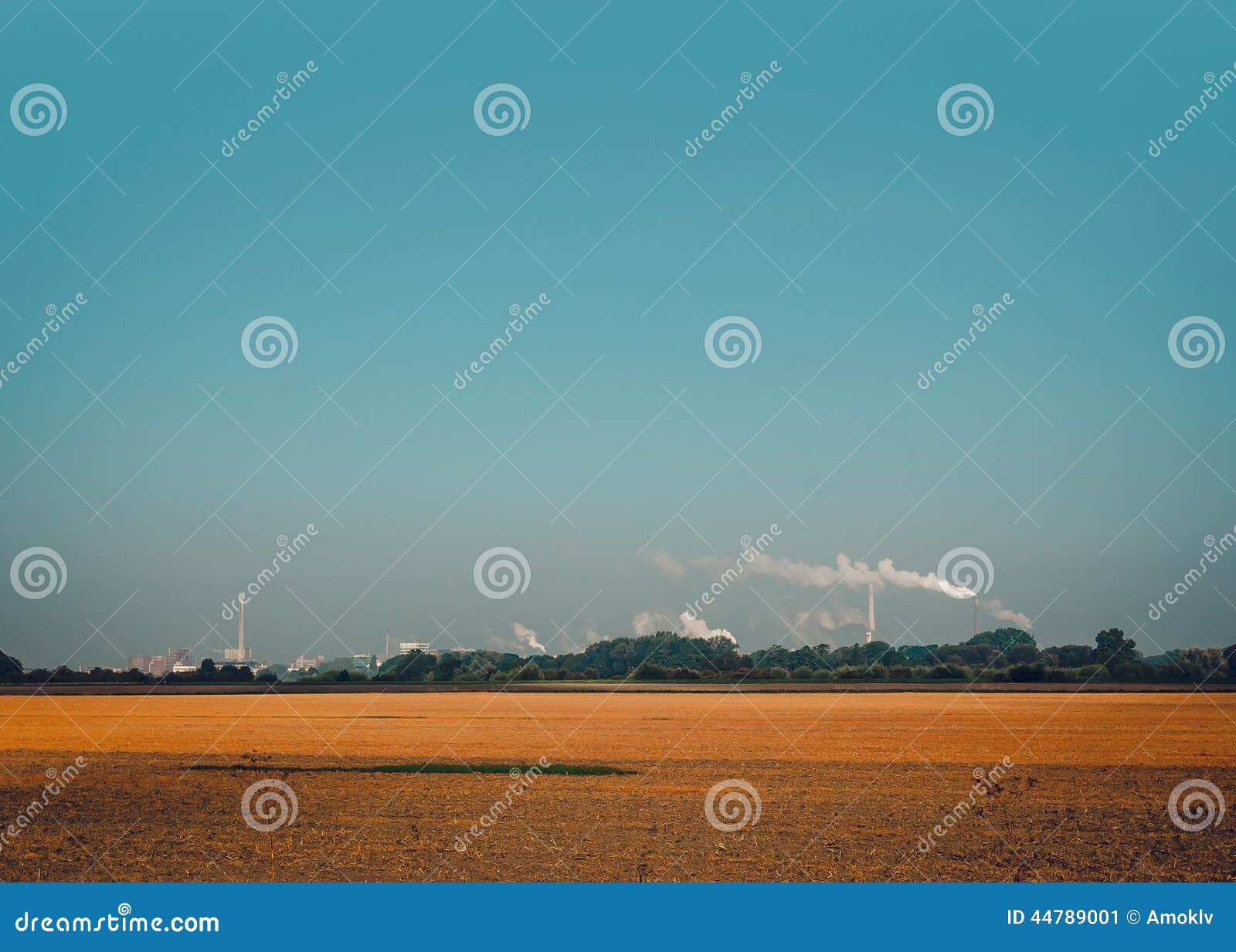 Nature Landscape and Smoke from the Chimney Stock Image - Image of ...