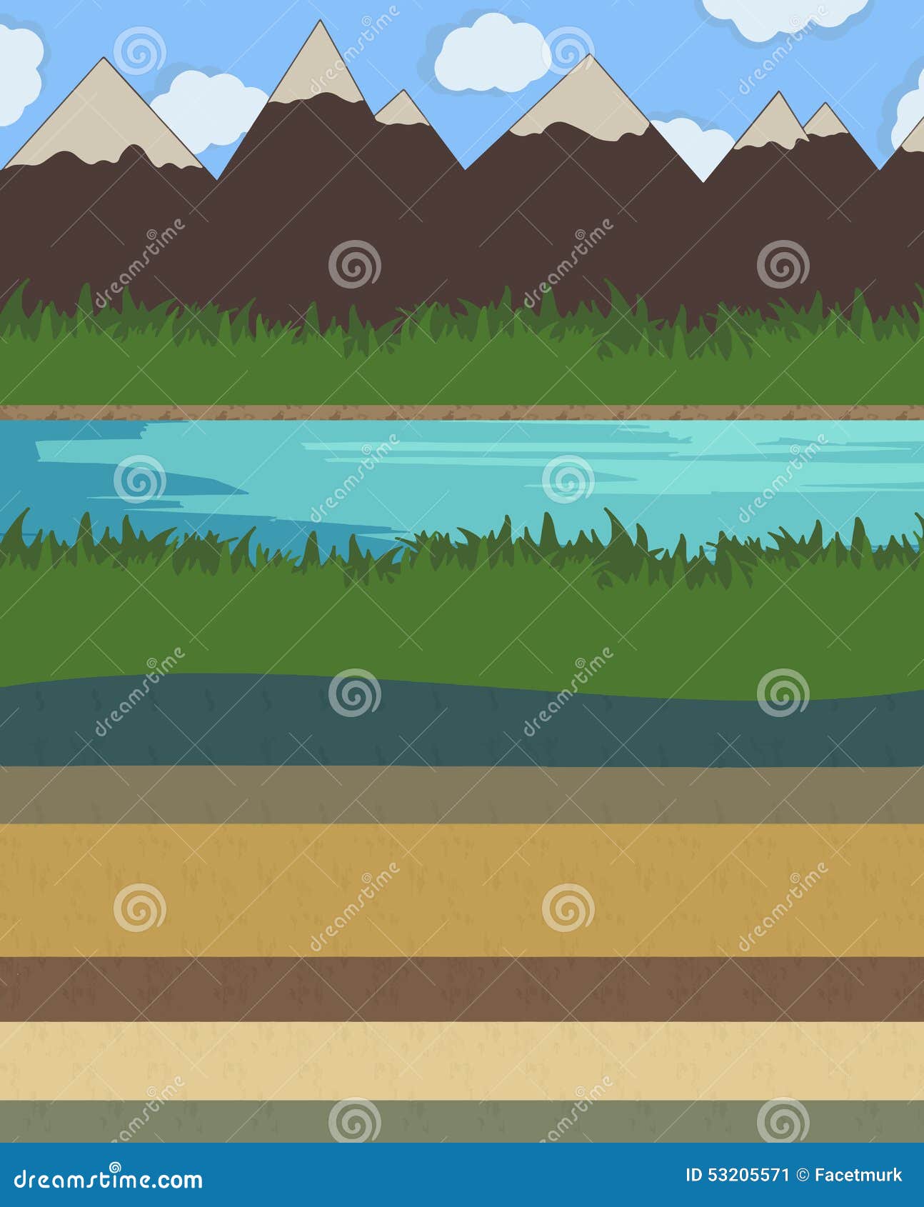 Nature Layer Vector Illustration Stock Vector - Illustration of ...