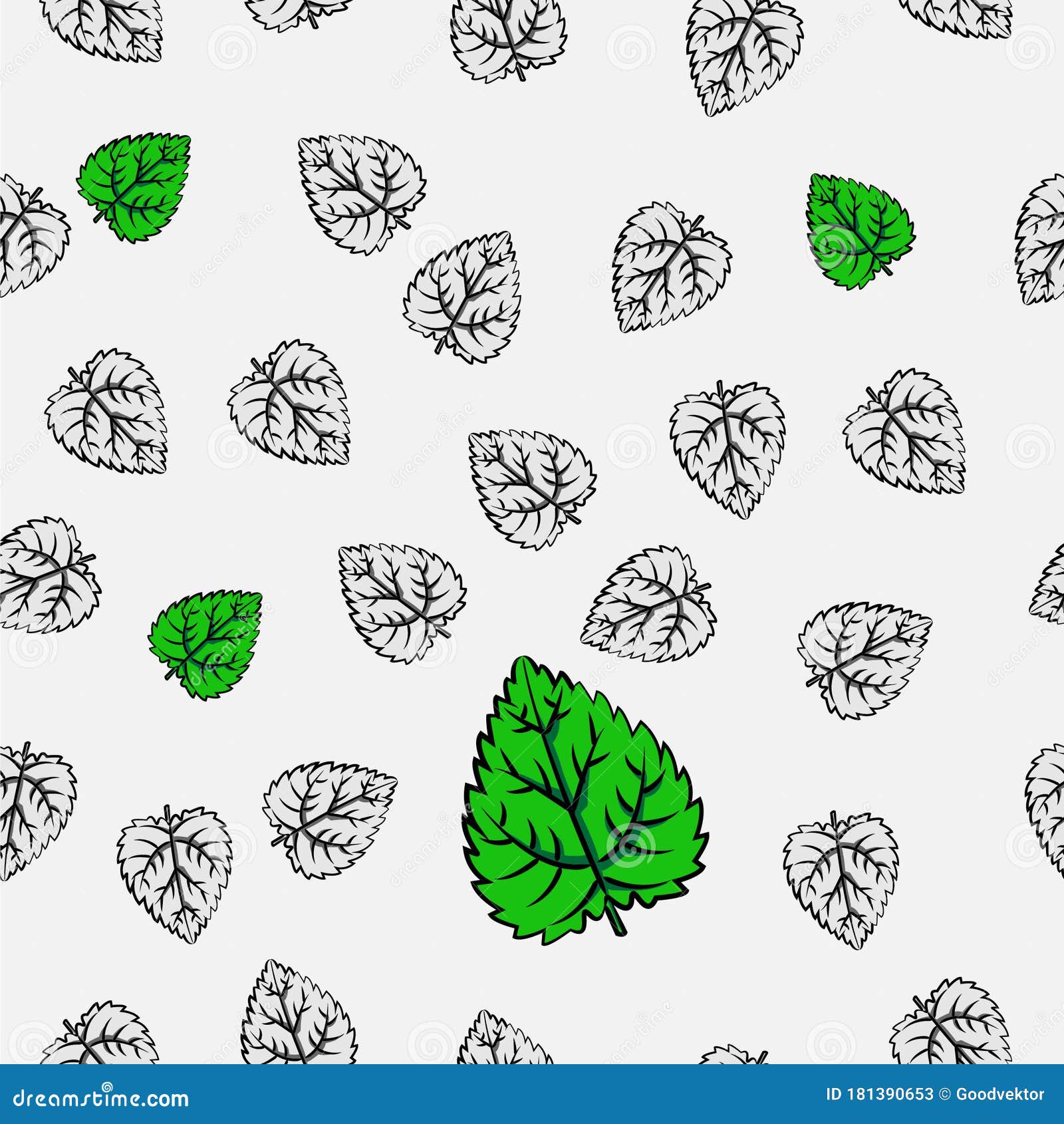 Nature Leaf Anomaly Seamless Pattern Stock Vector - Illustration of ...