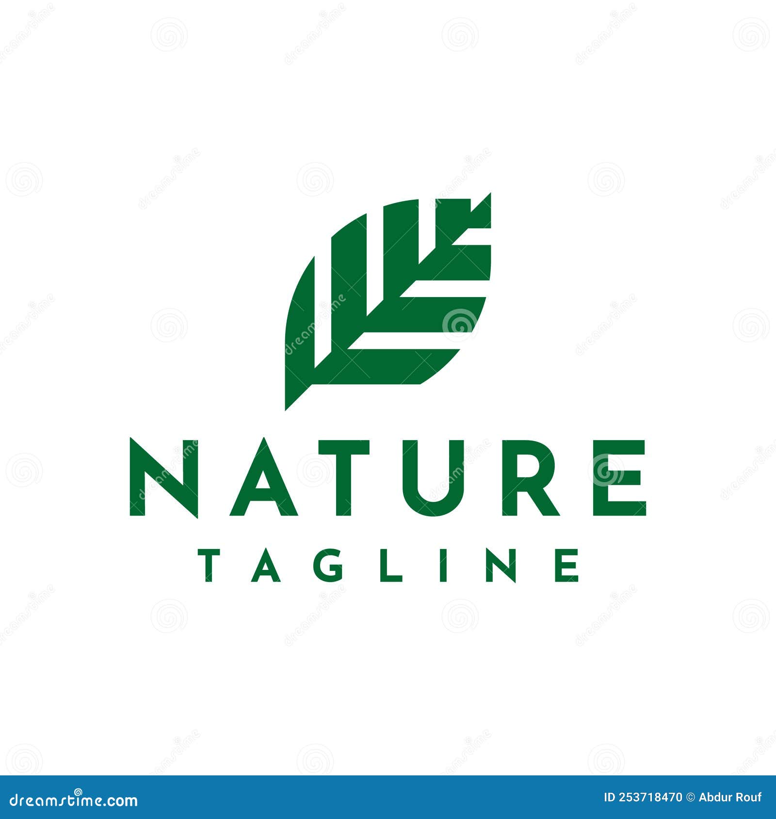 Nature leaf logo design stock vector. Illustration of farm - 253718470