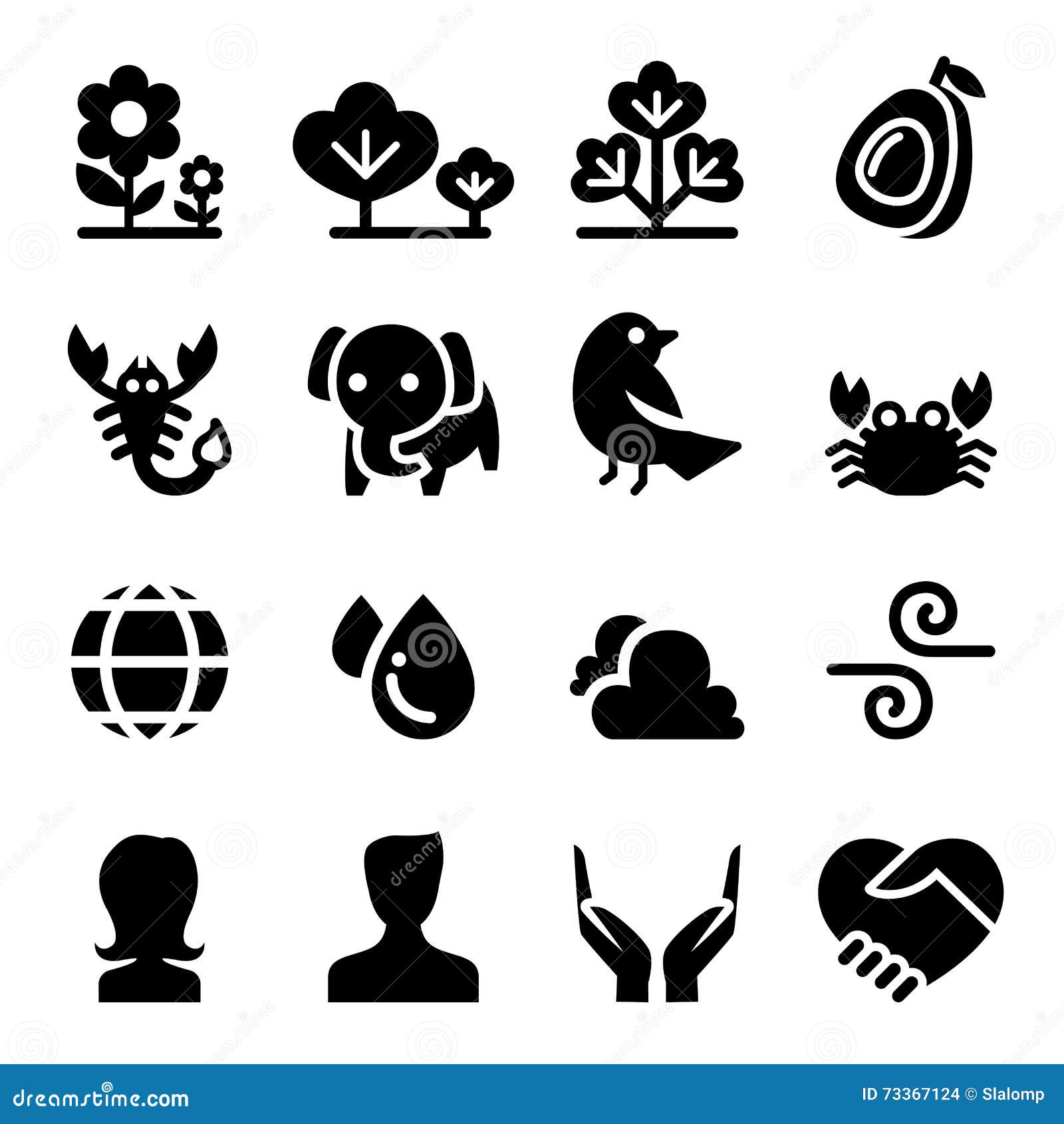 Nature & Life Icon Set Vector Illustration Design Stock Vector ...