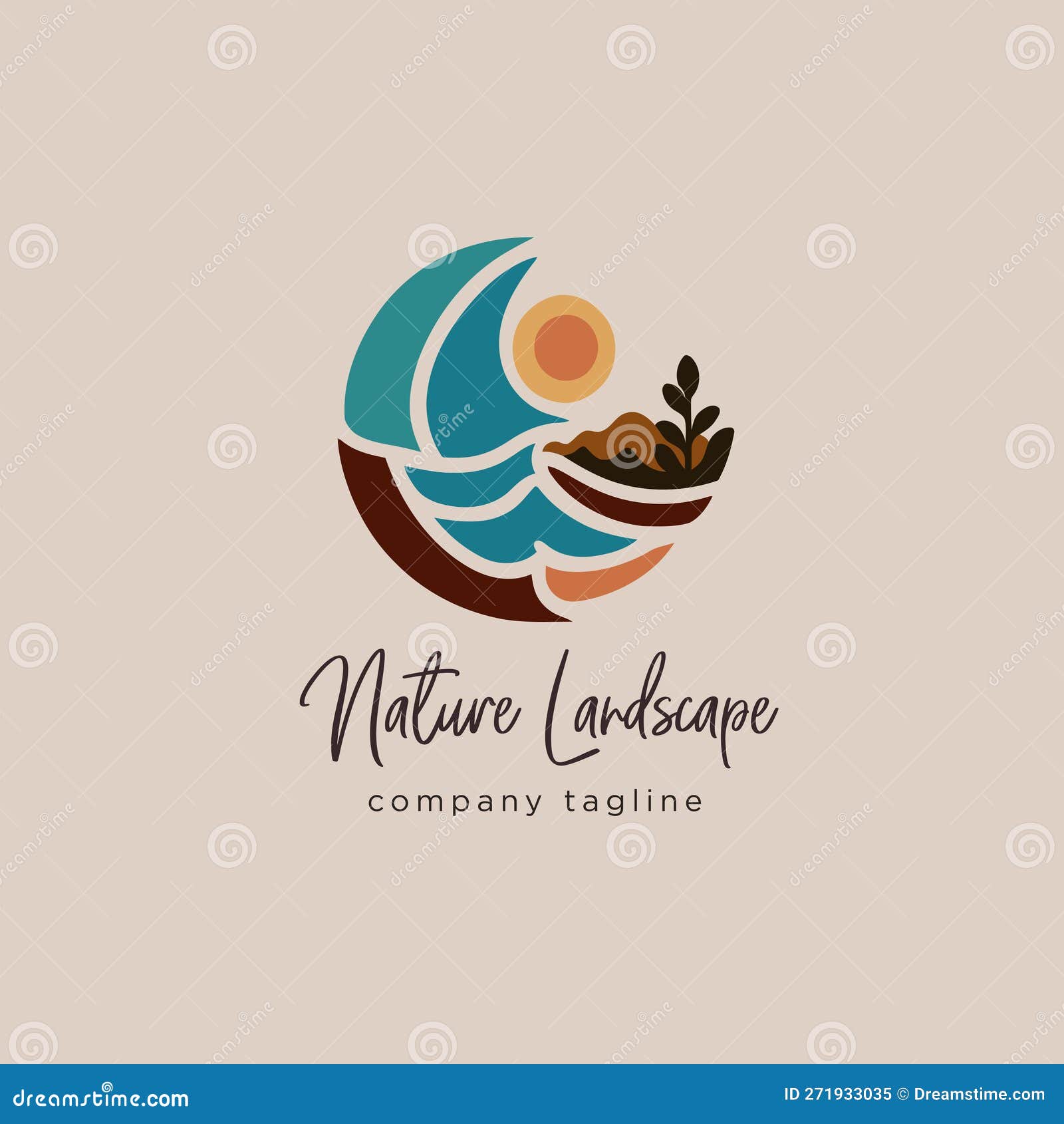 Nature Logo Design Template. Vector Illustration of Nature Logo Design ...