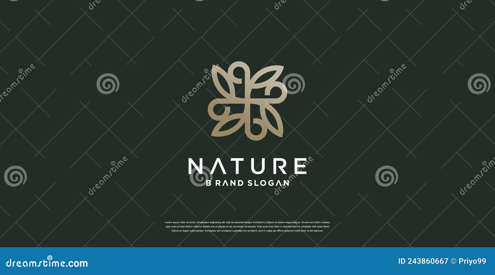 Nature Logo with Simple and Minimalist Unique Concept Premium Vector ...