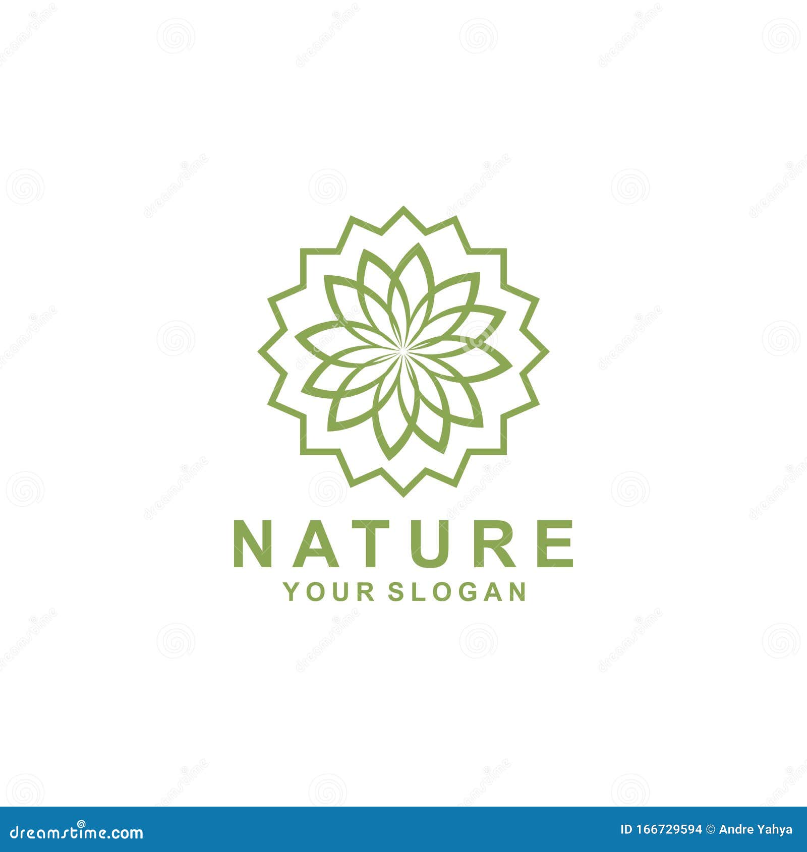 Nature Logo Template stock photo. Image of linear, vector - 166729594