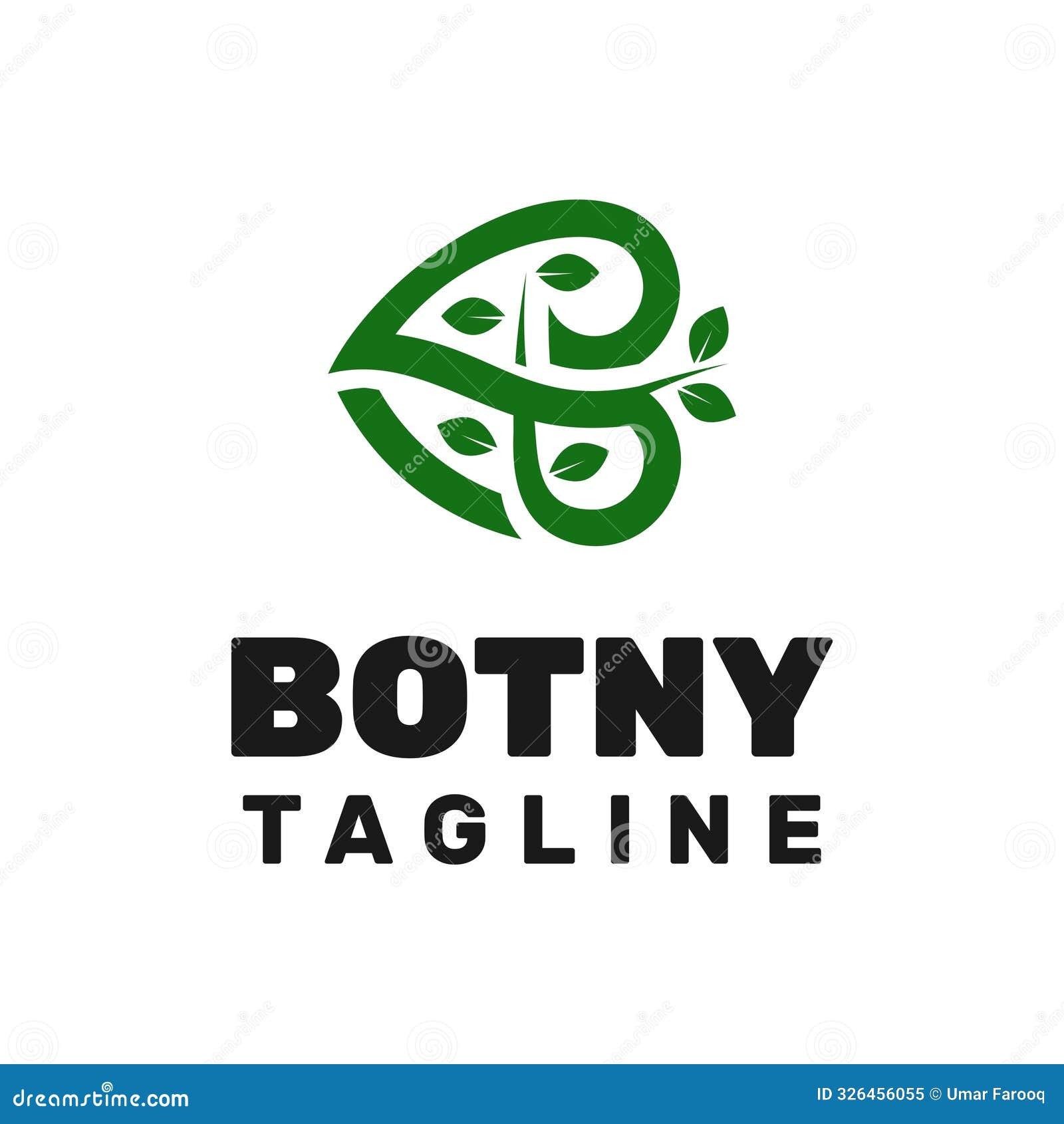 Nature Logo Template , Letter B Botany Logo. Stock Illustration ...