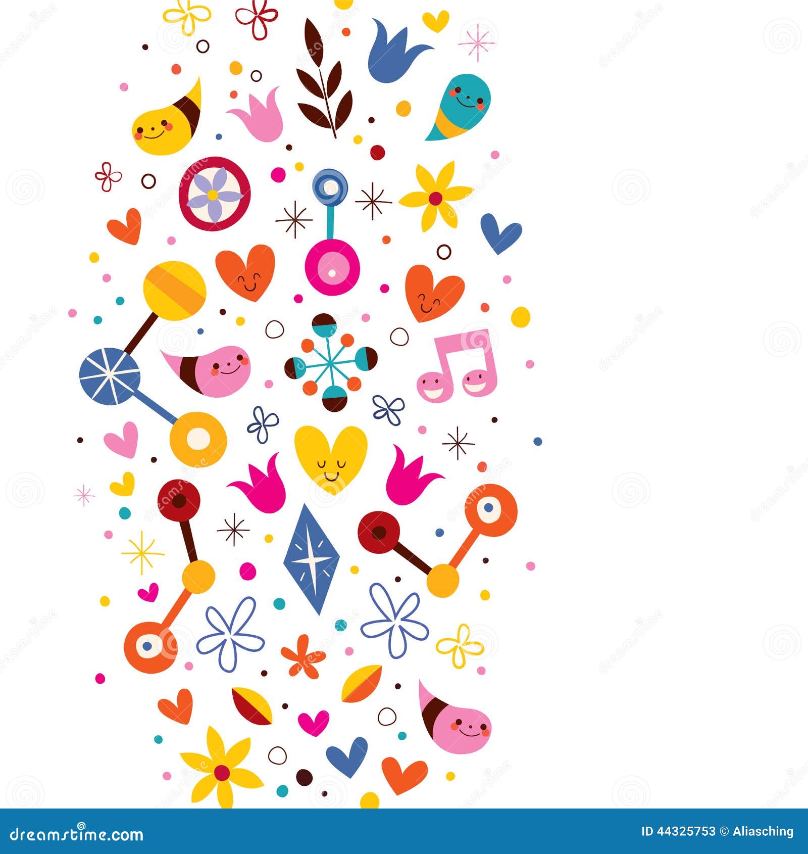 Nature Love Harmony Fun Abstract Art Vector Background Stock Vector ...