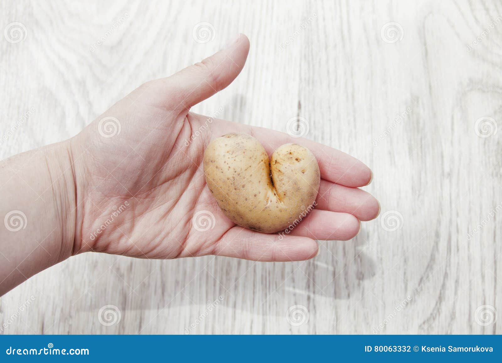 From Nature with Love. Potato in Shape of Heart Stock Photo - Image of ...
