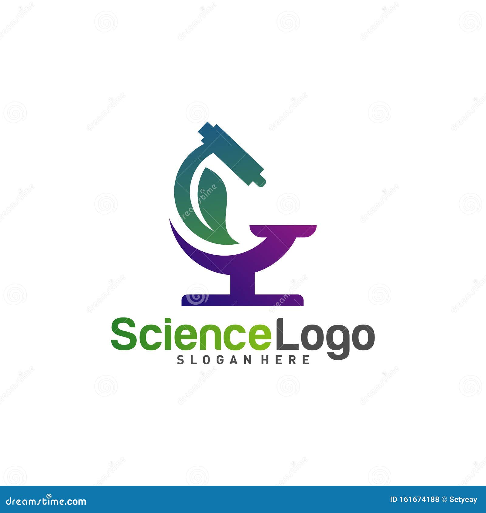 Nature Microscope Icon Logo Concept Vector. Creative Microscope with ...