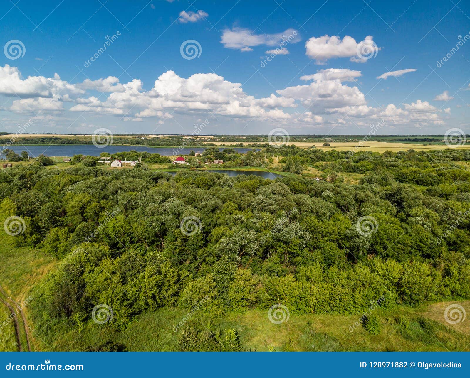 Nature of Middle Russia in Rural Areas Stock Photo - Image of cloud ...