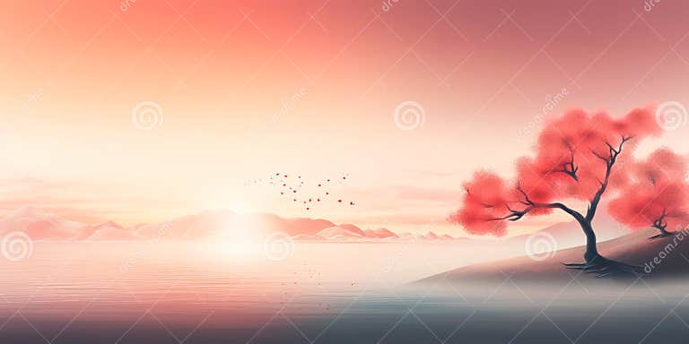 Nature Minimalistic Background with a Subtle Gradient, Adding Depth and Dimension To the Scene ...