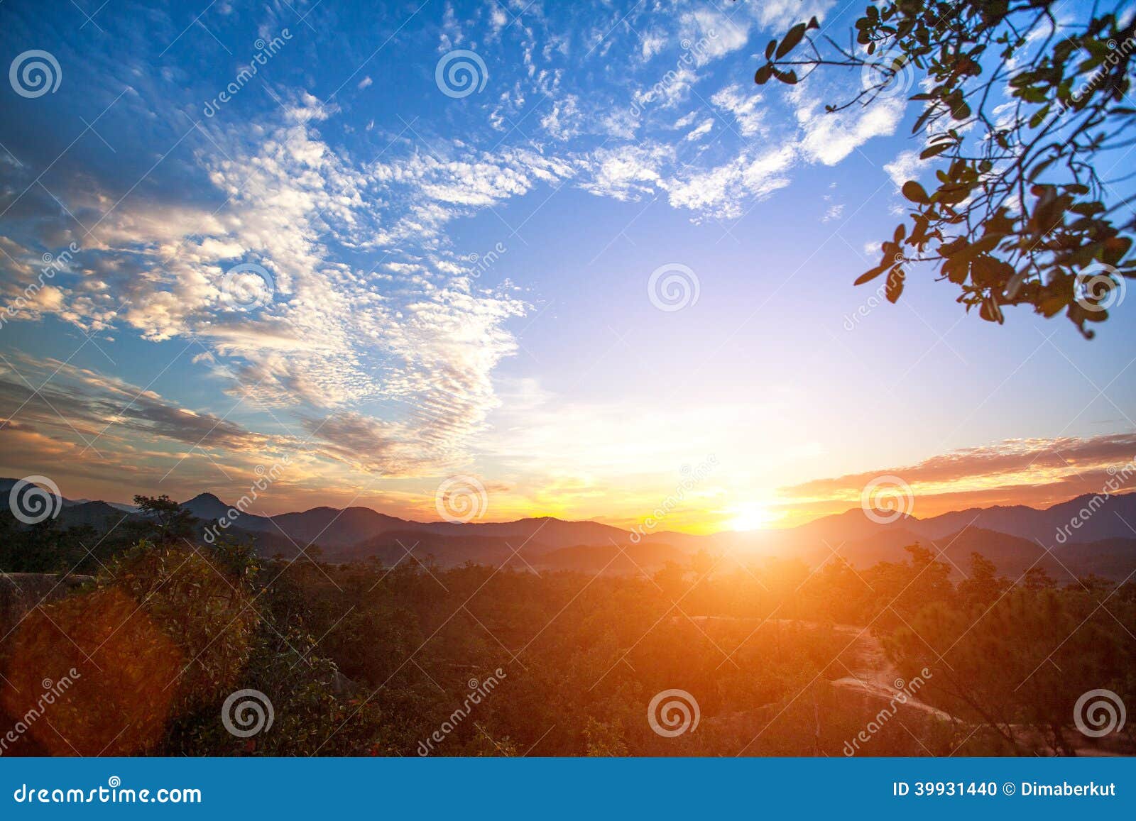 Nature. Mountain Landscape during a Beautiful Sunset. Stock Photo ...
