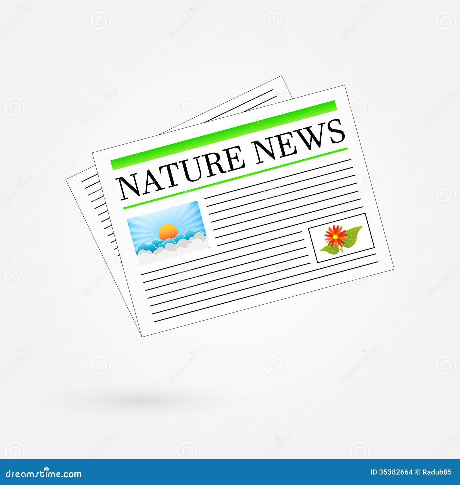 Nature News Newspaper stock vector. Illustration of newspaper - 35382664