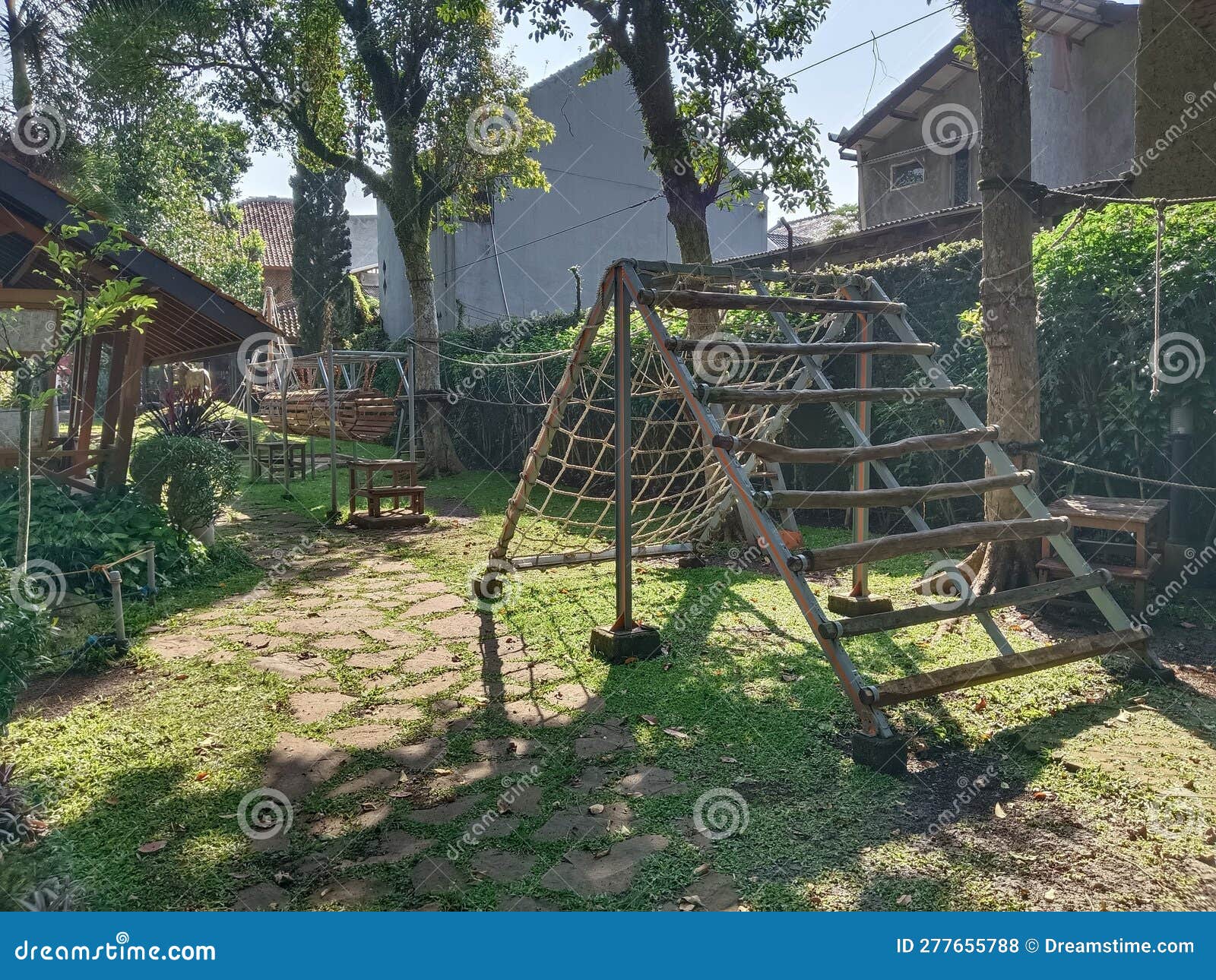 Nature obstacle playground stock photo. Image of nature - 277655788