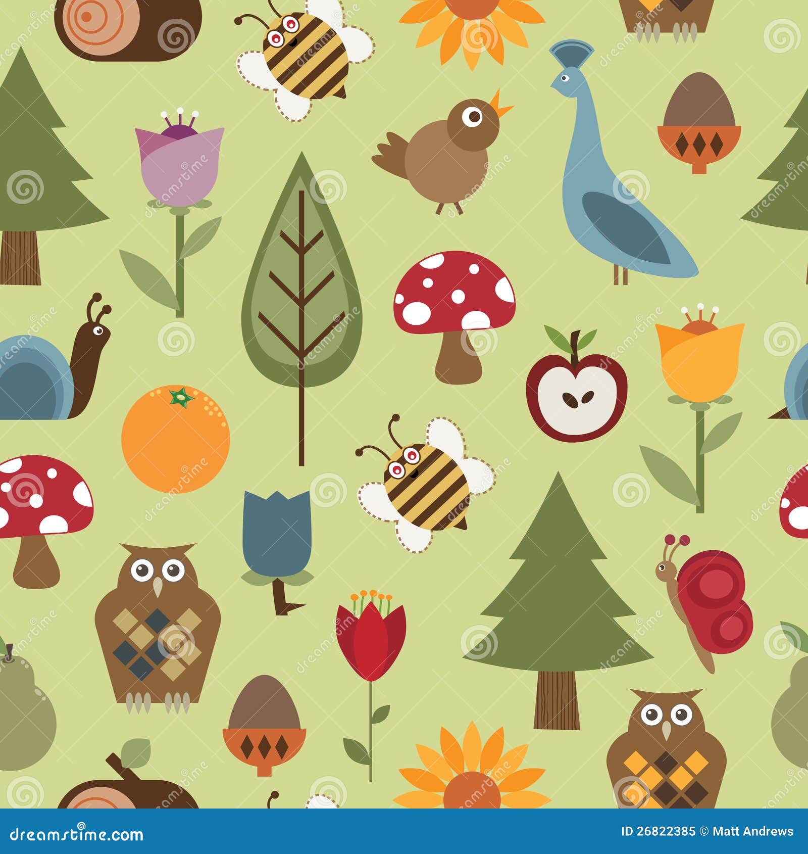 Nature pattern stock vector. Illustration of vector, bird - 26822385