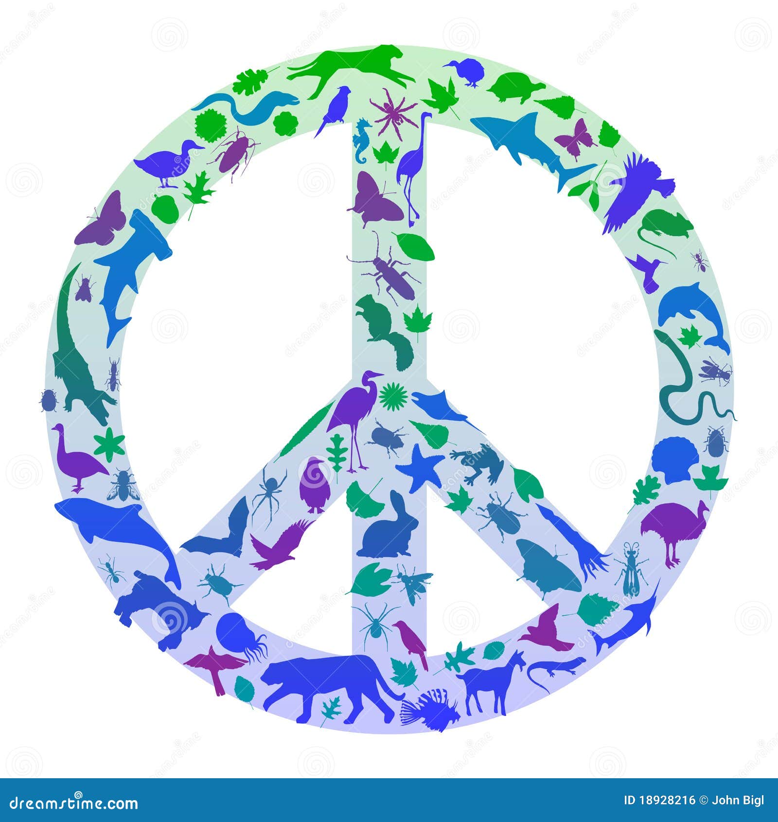 Nature peace sign stock vector. Illustration of hippie - 18928216