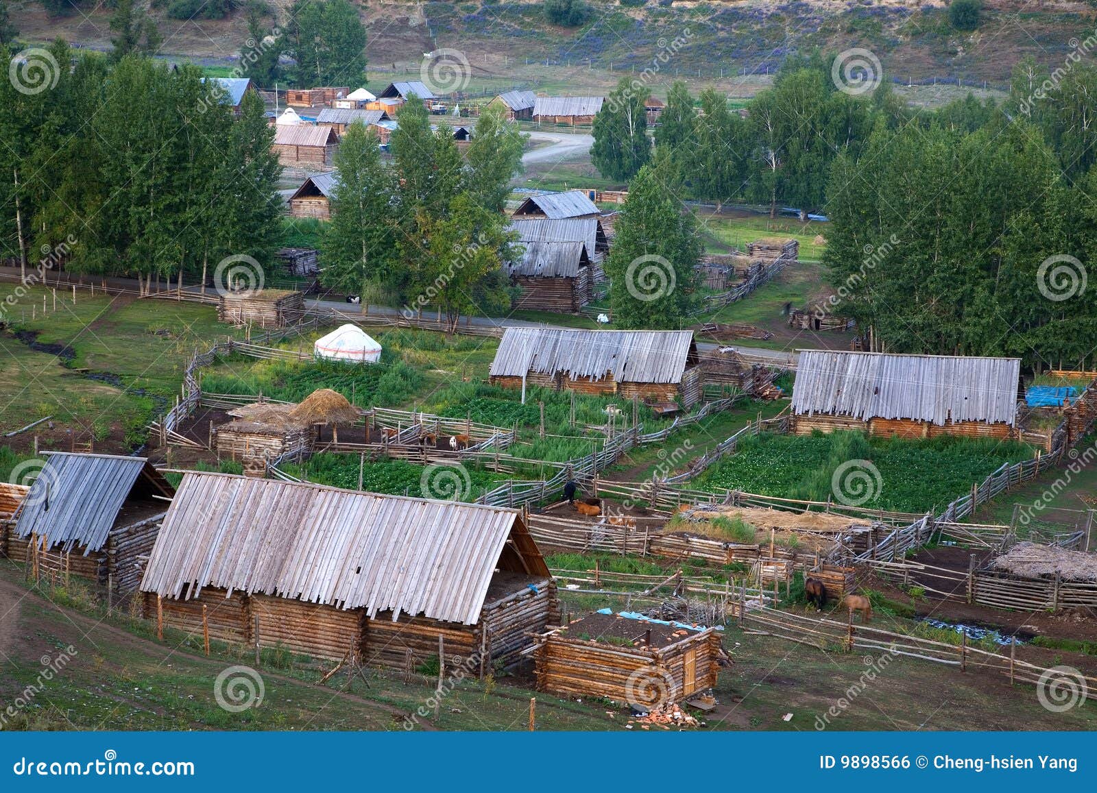 Nature peasant farm stock photo. Image of house, green - 9898566