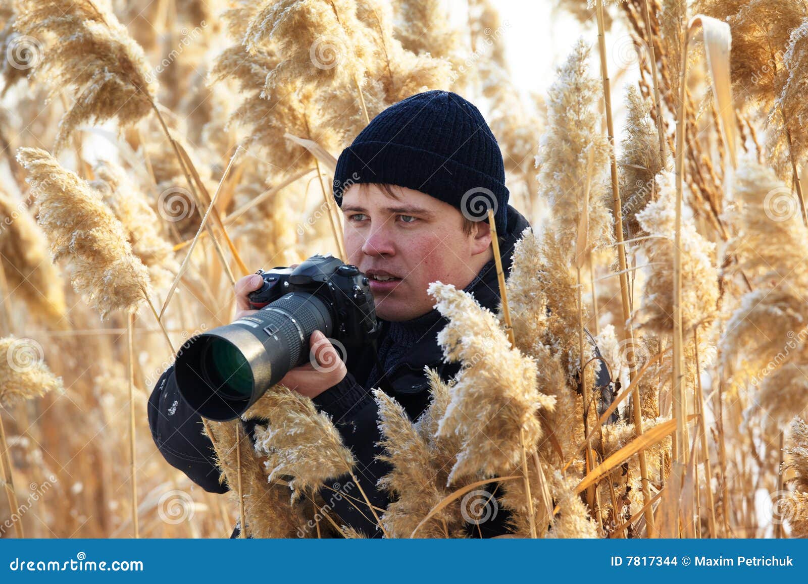 Nature Photographer Shooting Stock Photo - Image of watching, nature ...