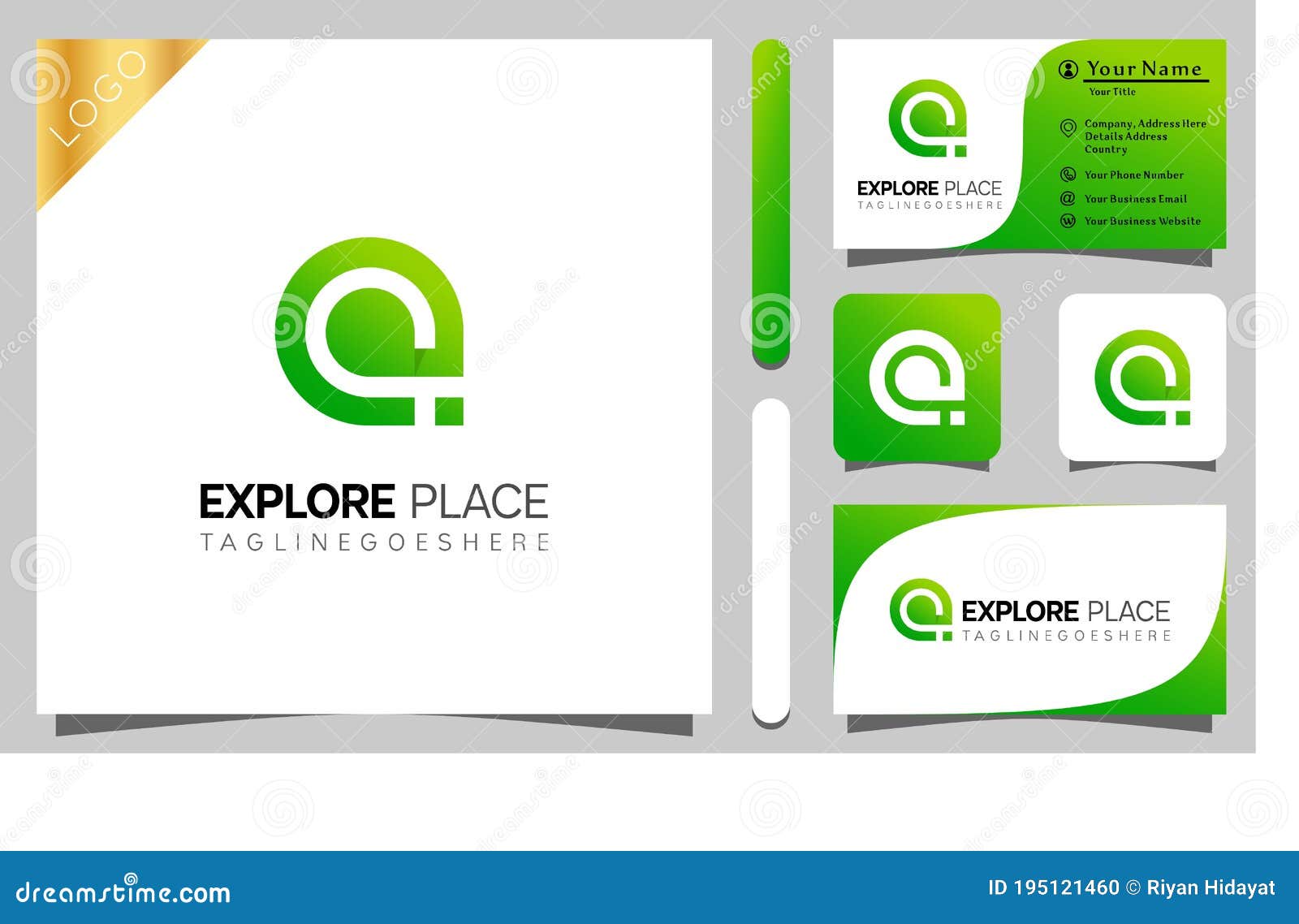 Nature Pin Place Explore Logo Design Vector Illustration Stock Vector ...