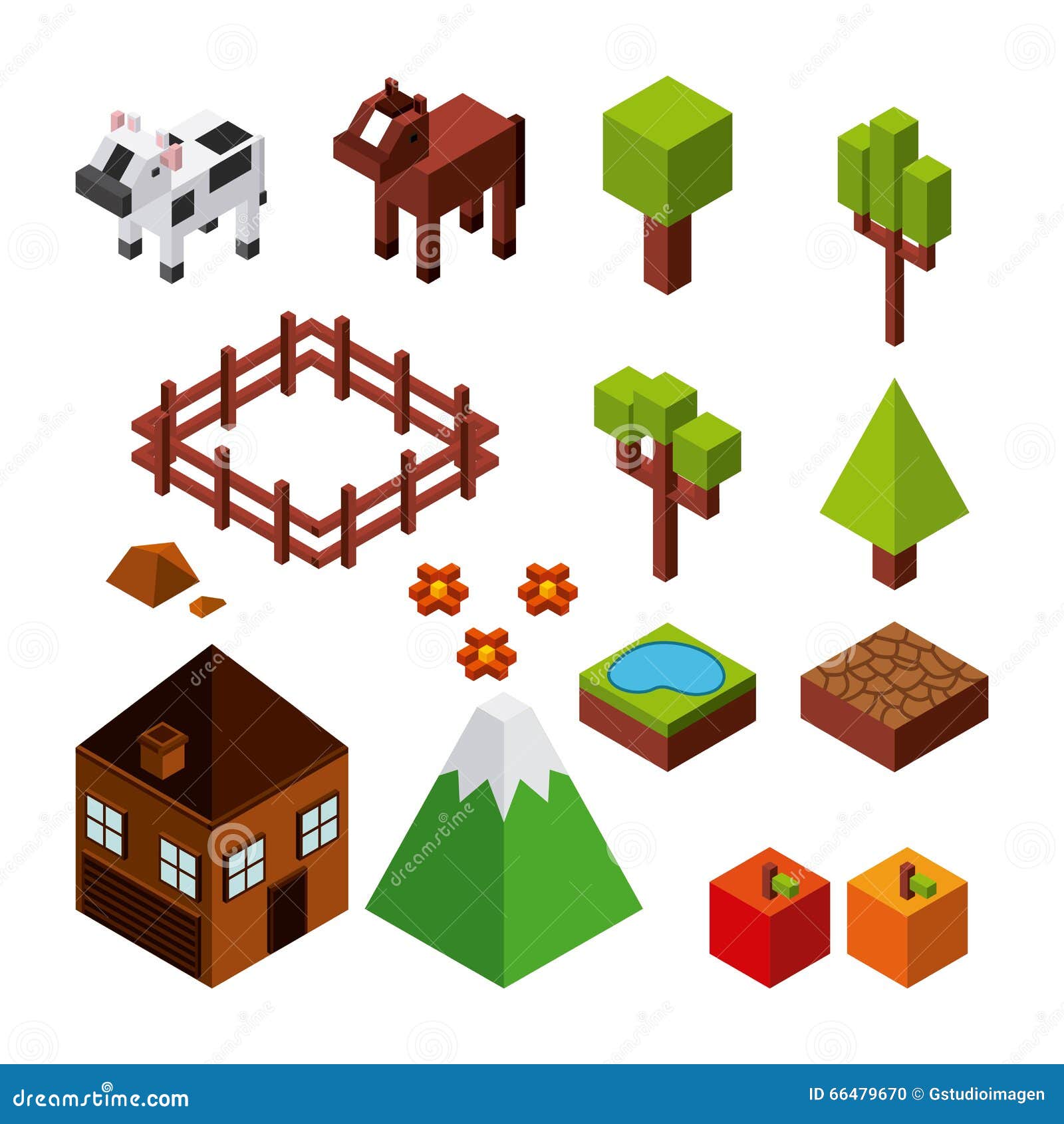 Nature in pixels design stock vector. Illustration of icon - 66479670