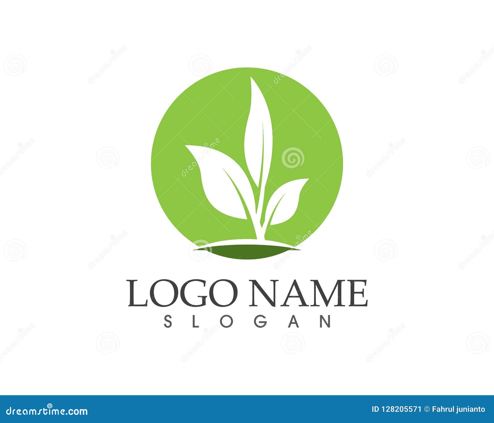Nature Plant Logo Design Concept Stock Vector - Illustration of ...