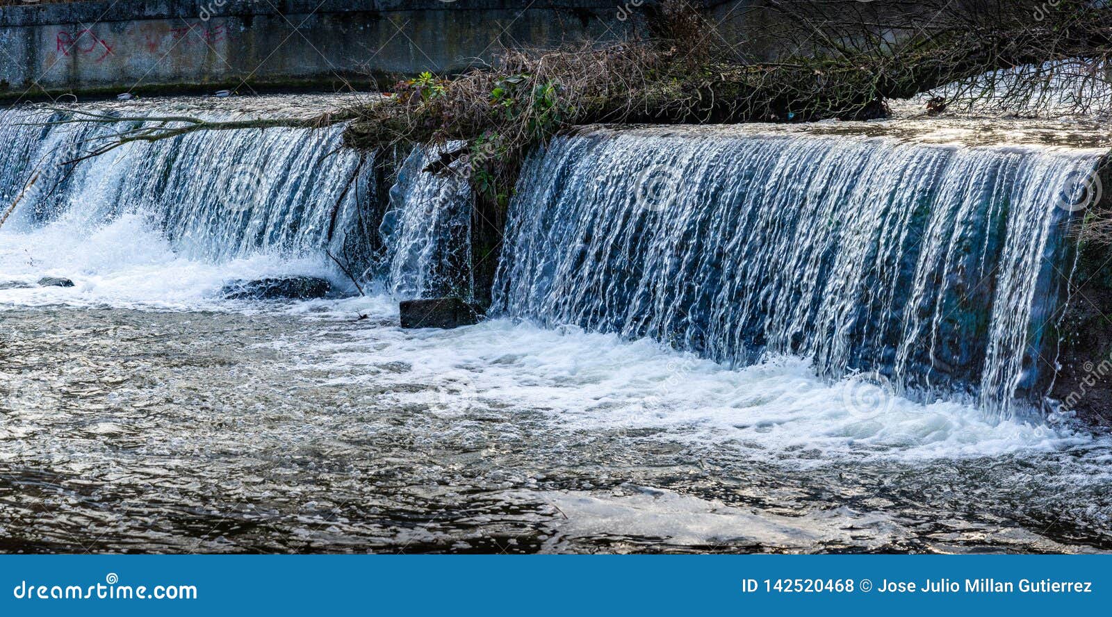 Rivera Del Rio with Spanish Vegetation Stock Photo - Image of park ...