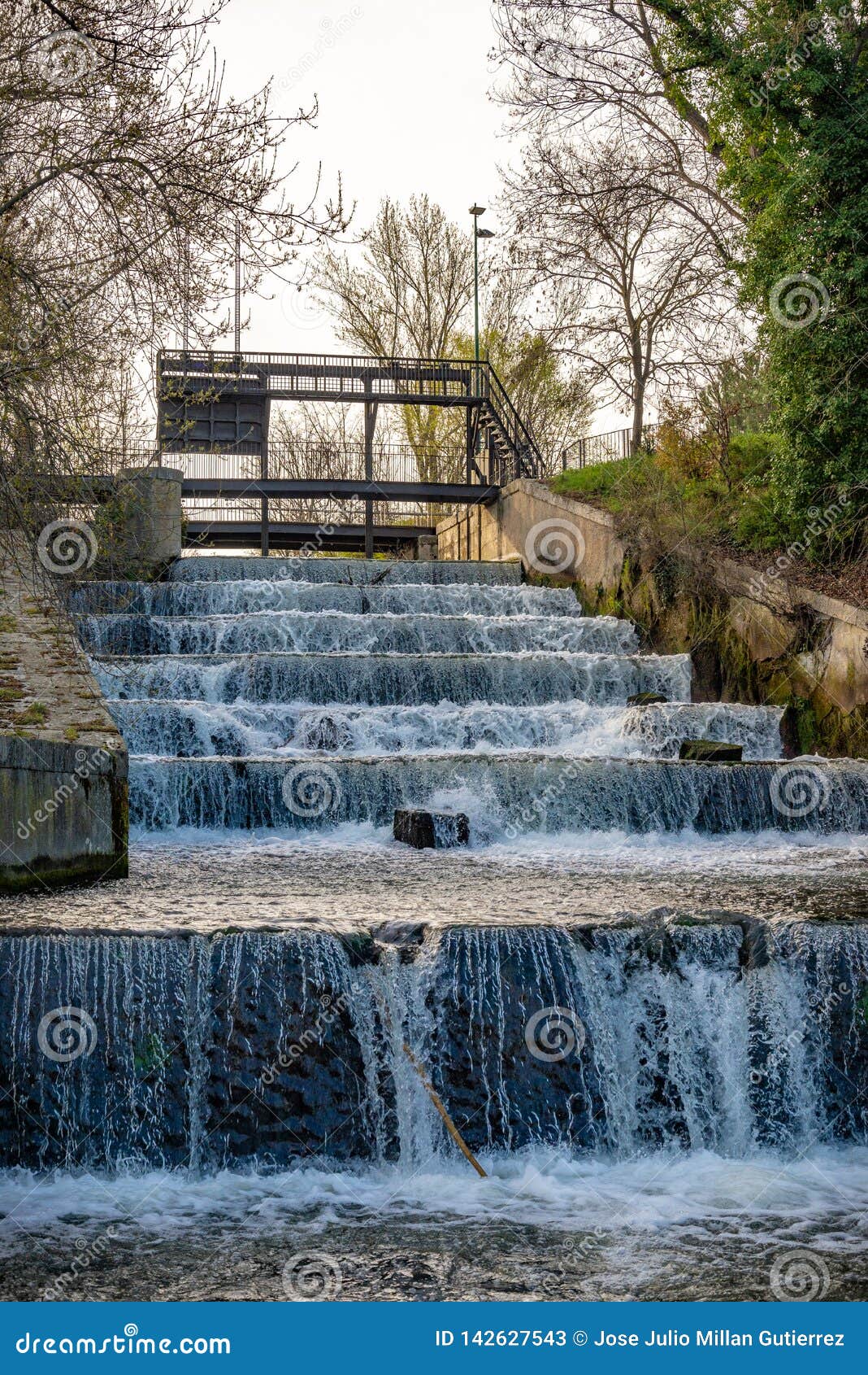 Rivera Del Rio with Spanish Vegetation Stock Image - Image of lake ...