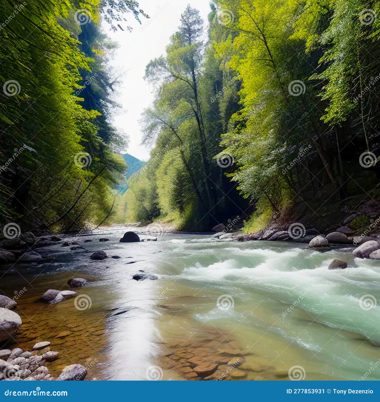 Nature River Scene stock illustration. Illustration of travel - 277853931