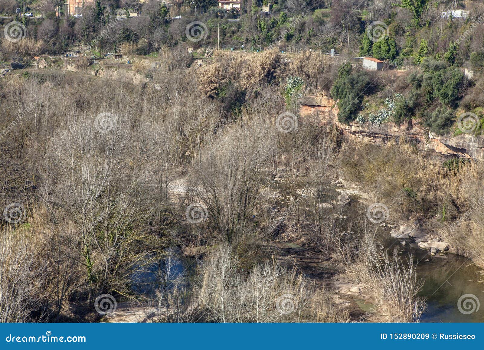Nature of riverbed stock image. Image of hill, tourism - 152890209