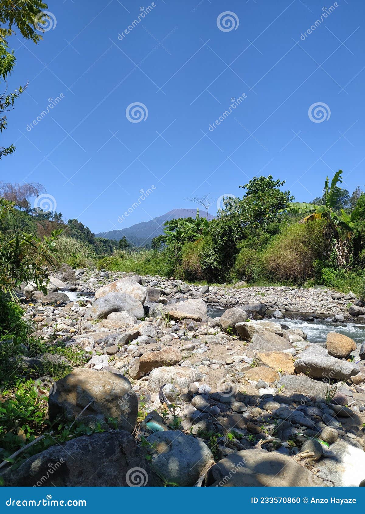 The Nature Rock River Mountaine Stock Photo - Image of coast, trail ...