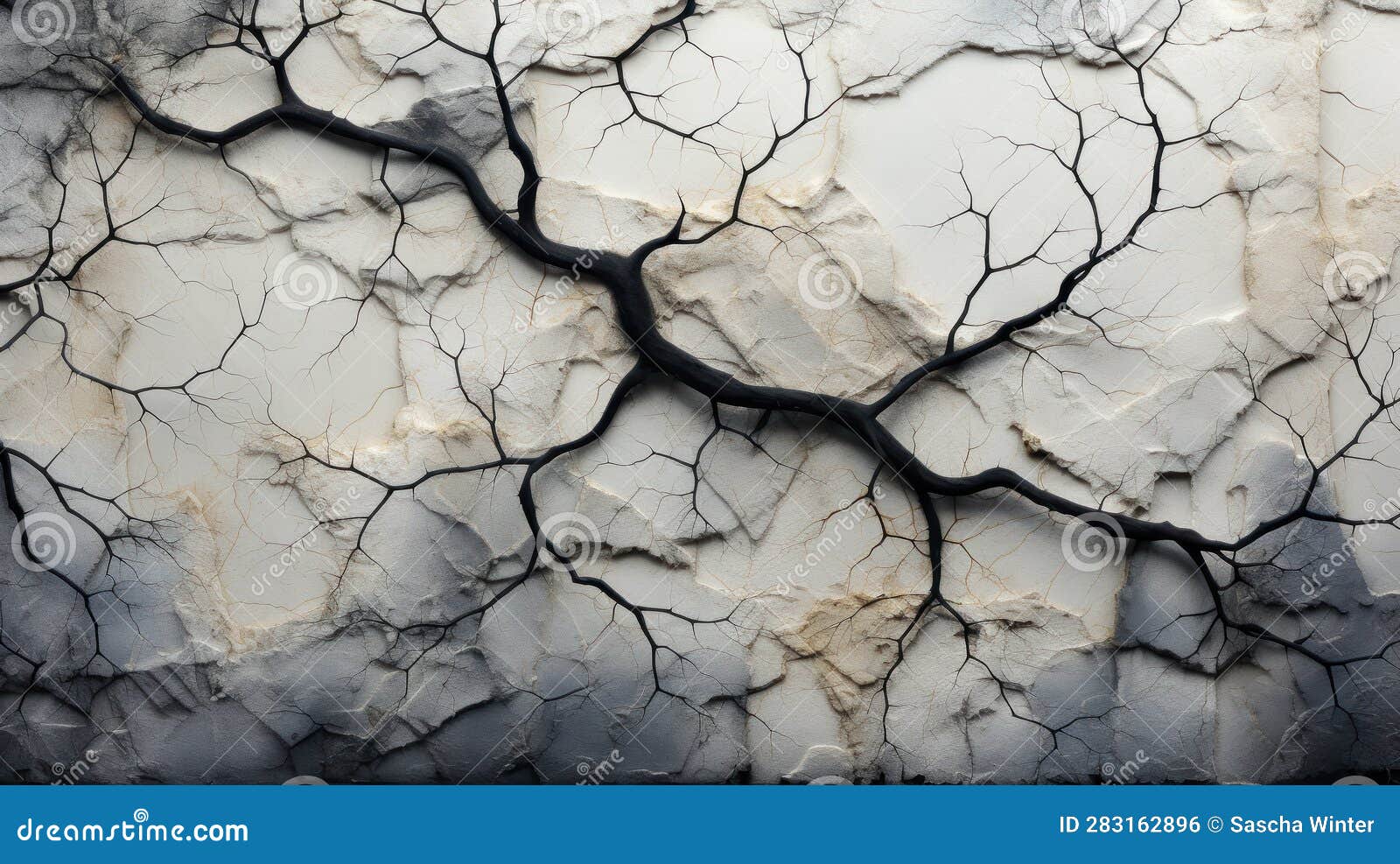 Nature S Artistry: Dendrites on Limestone Stock Illustration ...