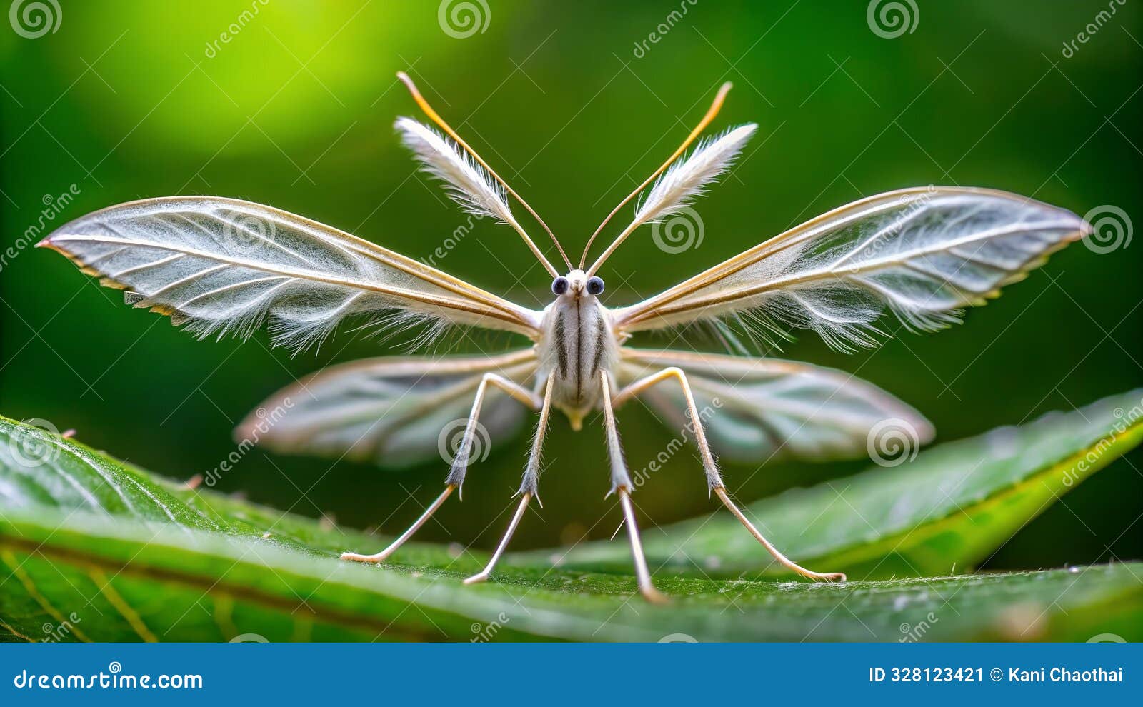 Nature's Choreography: A Plume Moth In A Sequence Of Movement AI ...