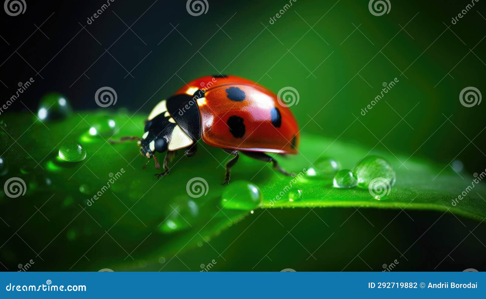 Nature S Tiny Wonder: Ladybug on a Leaf. Stock Photo - Image of close ...