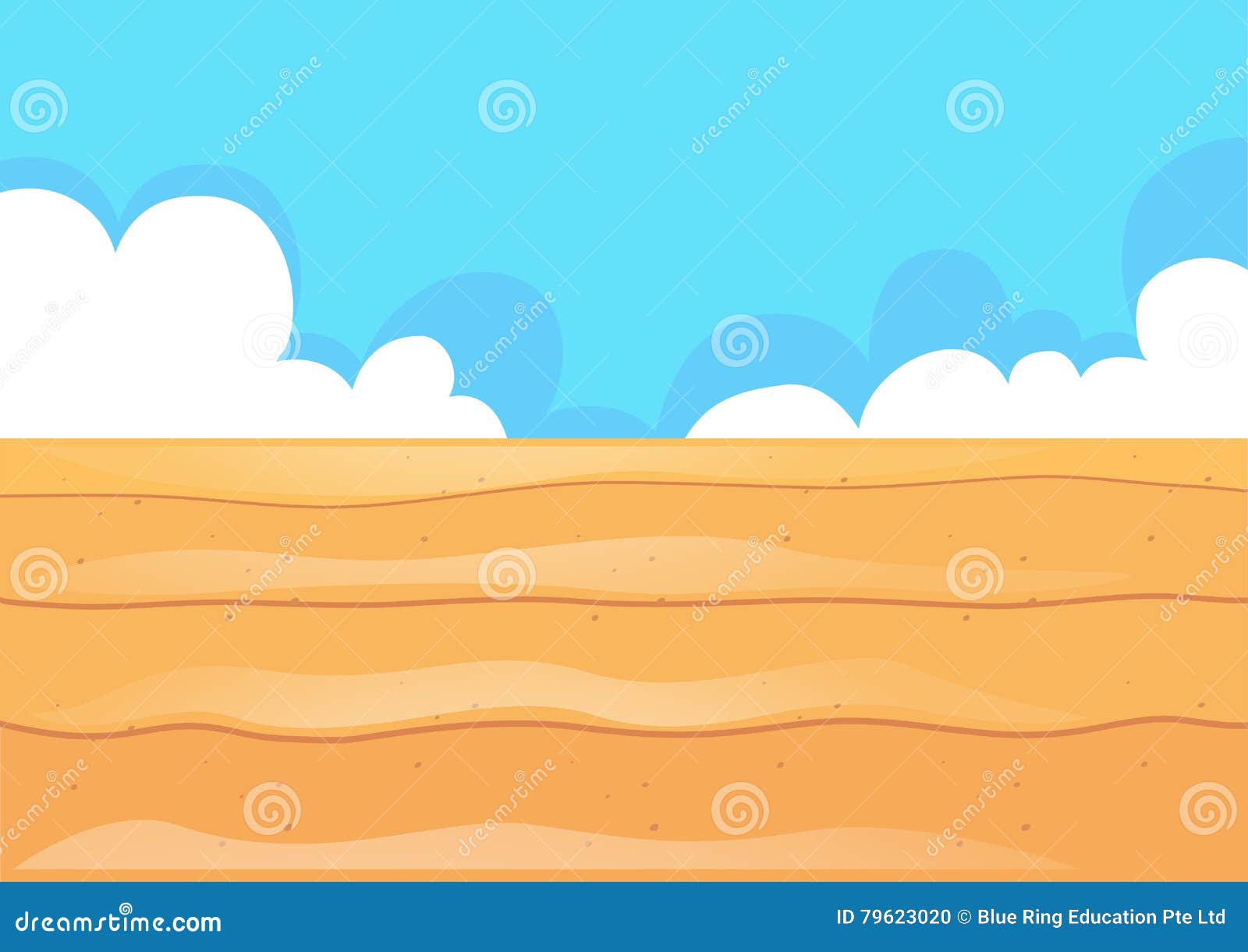Nature Scene with Desert Field Stock Vector - Illustration of sand ...