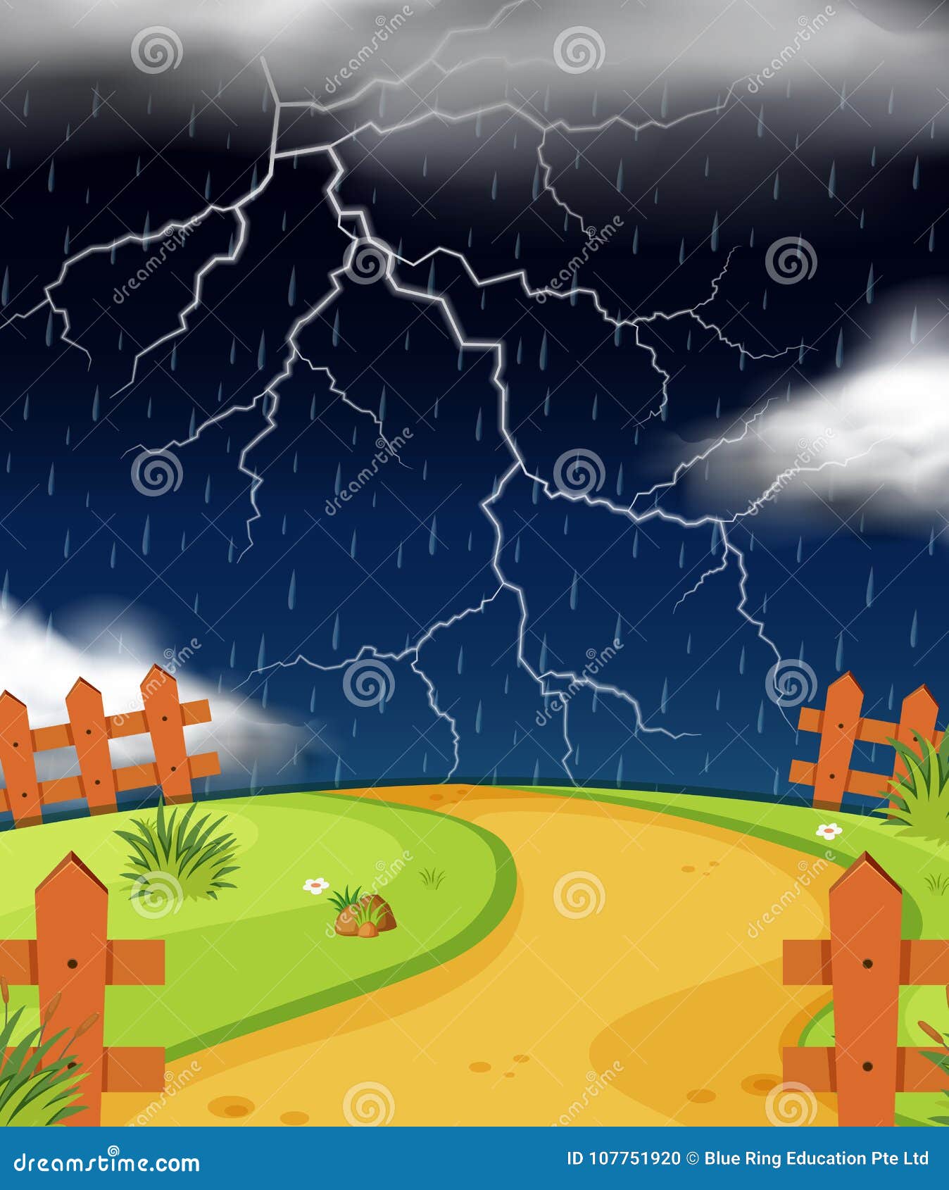 300 Storm Scene Clipart