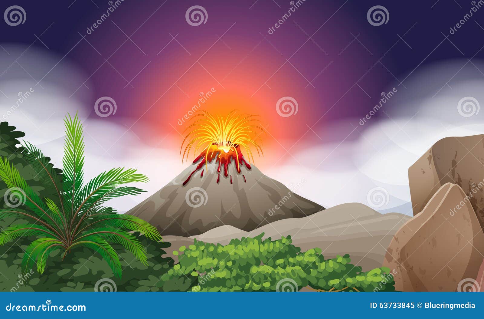 Volcano Cartoon Images