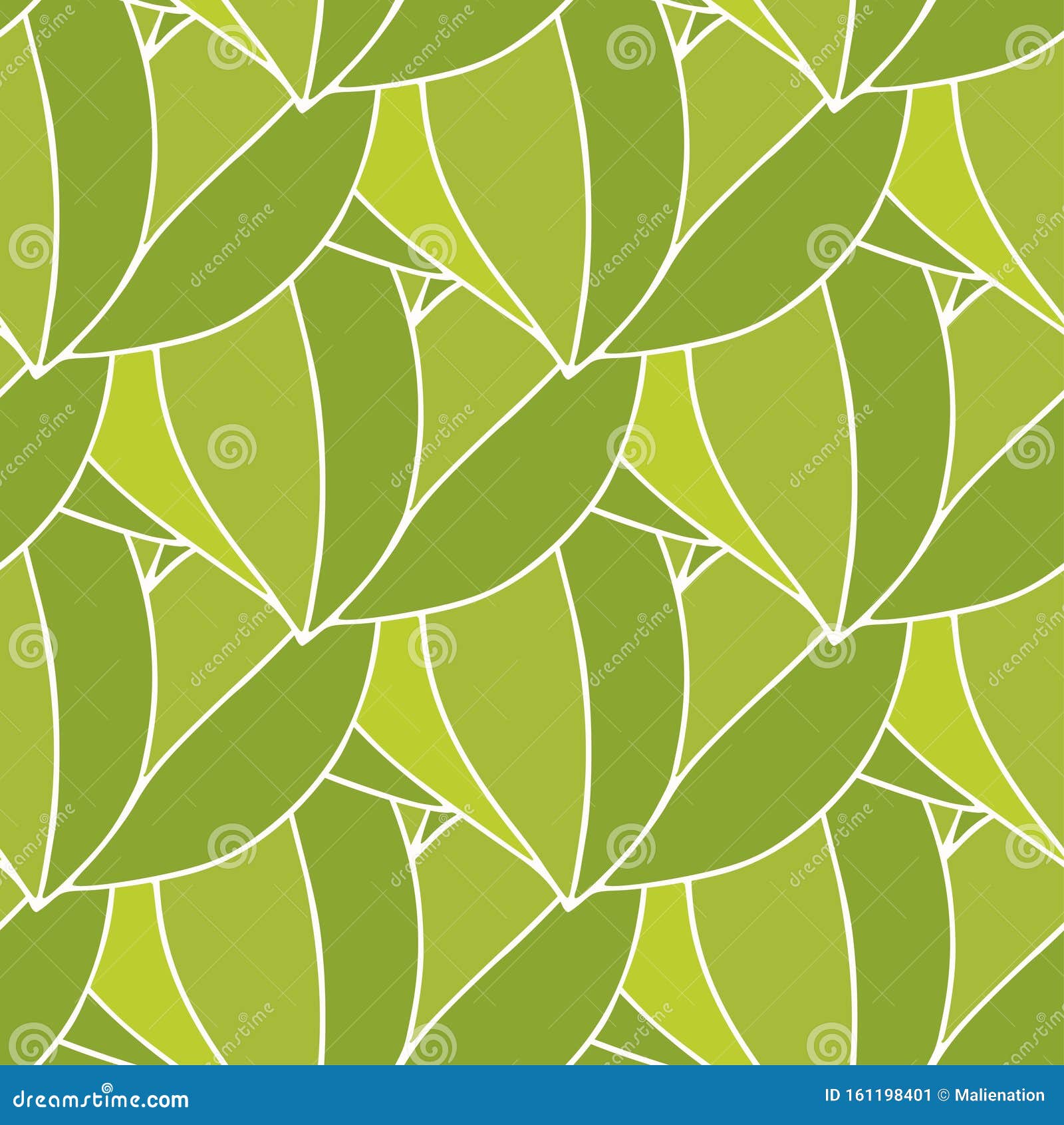 Nature Seamless Pattern. Vector Background in Green Colors. Printable ...